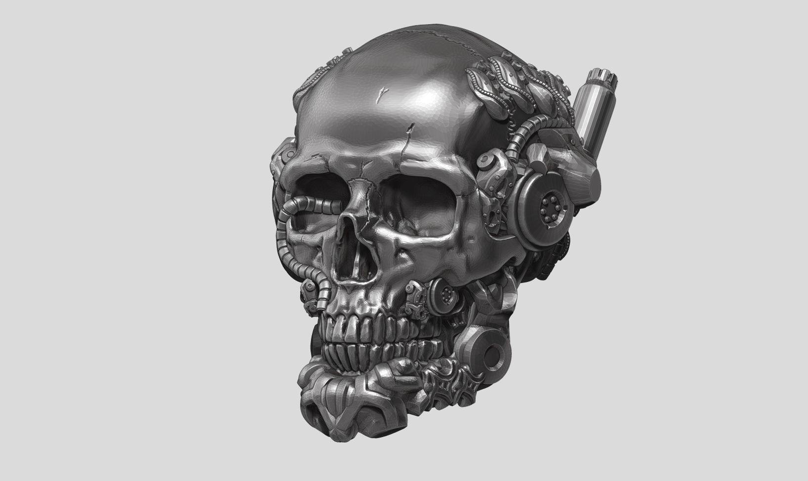 skull robot head a10 3d print model 3D model 3D printable | CGTrader