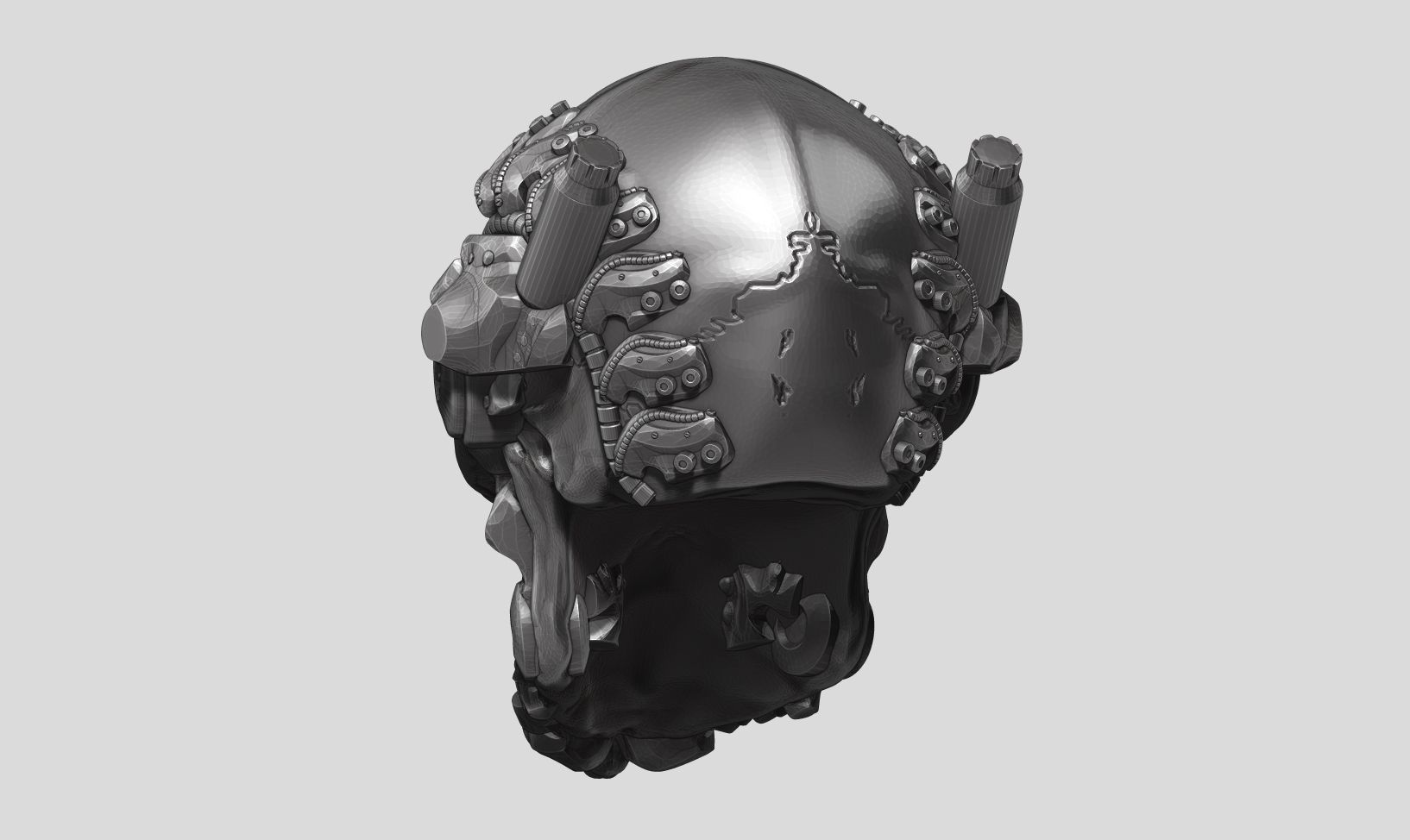 skull robot head a10 3d print model 3D model 3D printable | CGTrader