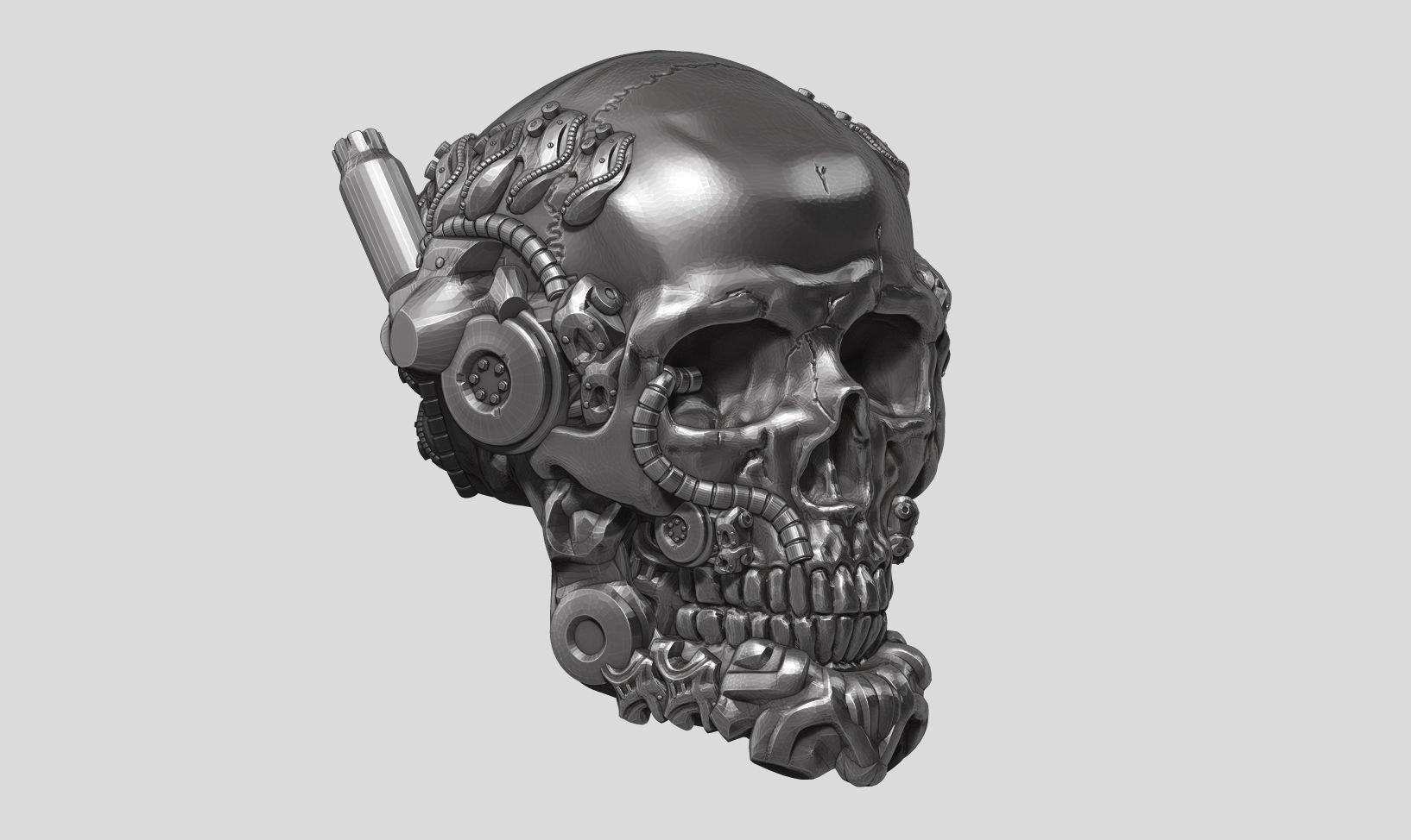 skull robot head a10 3d print model 3D model 3D printable | CGTrader