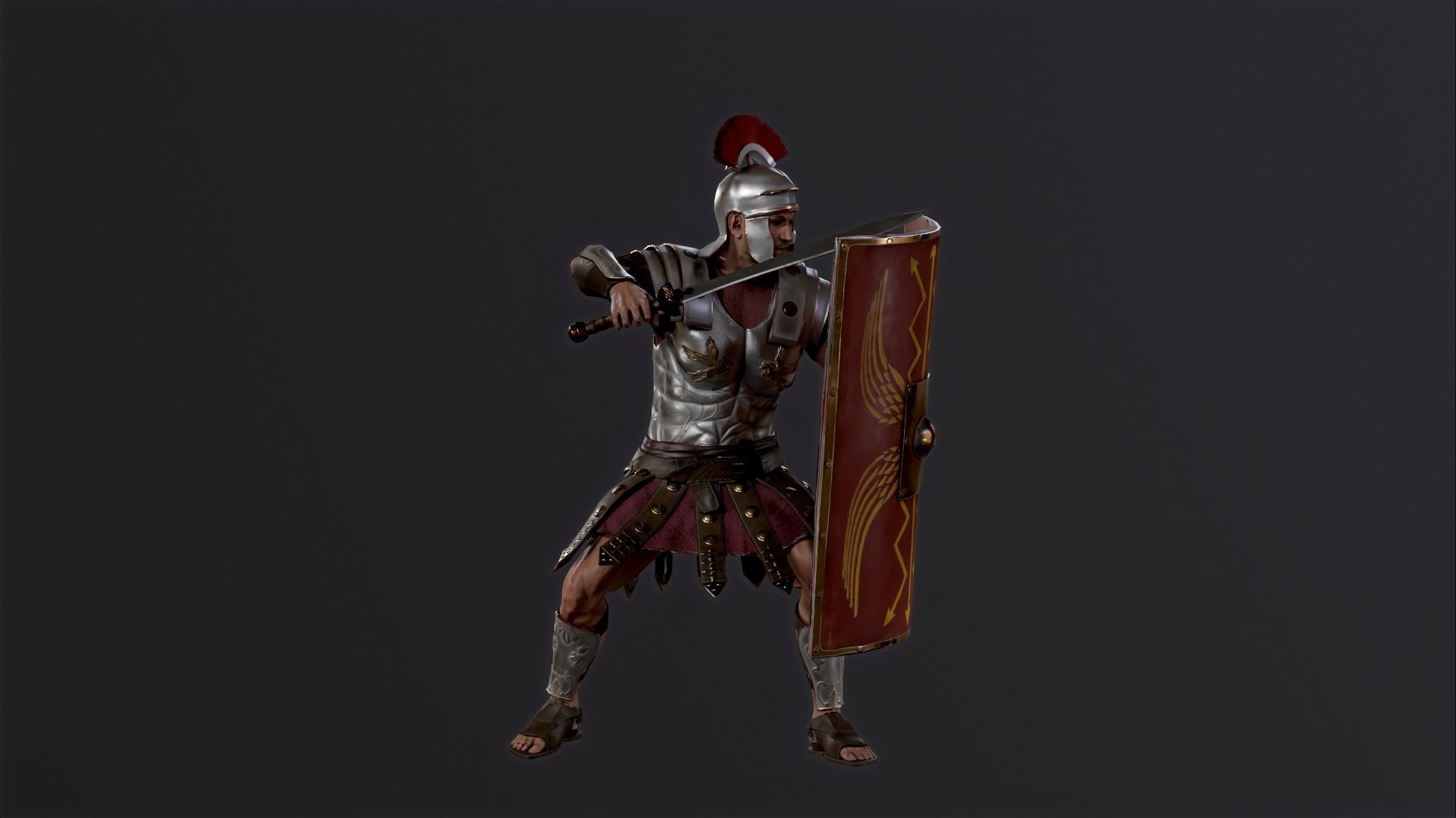 3D model Roman Centurion VR / AR / low-poly | CGTrader