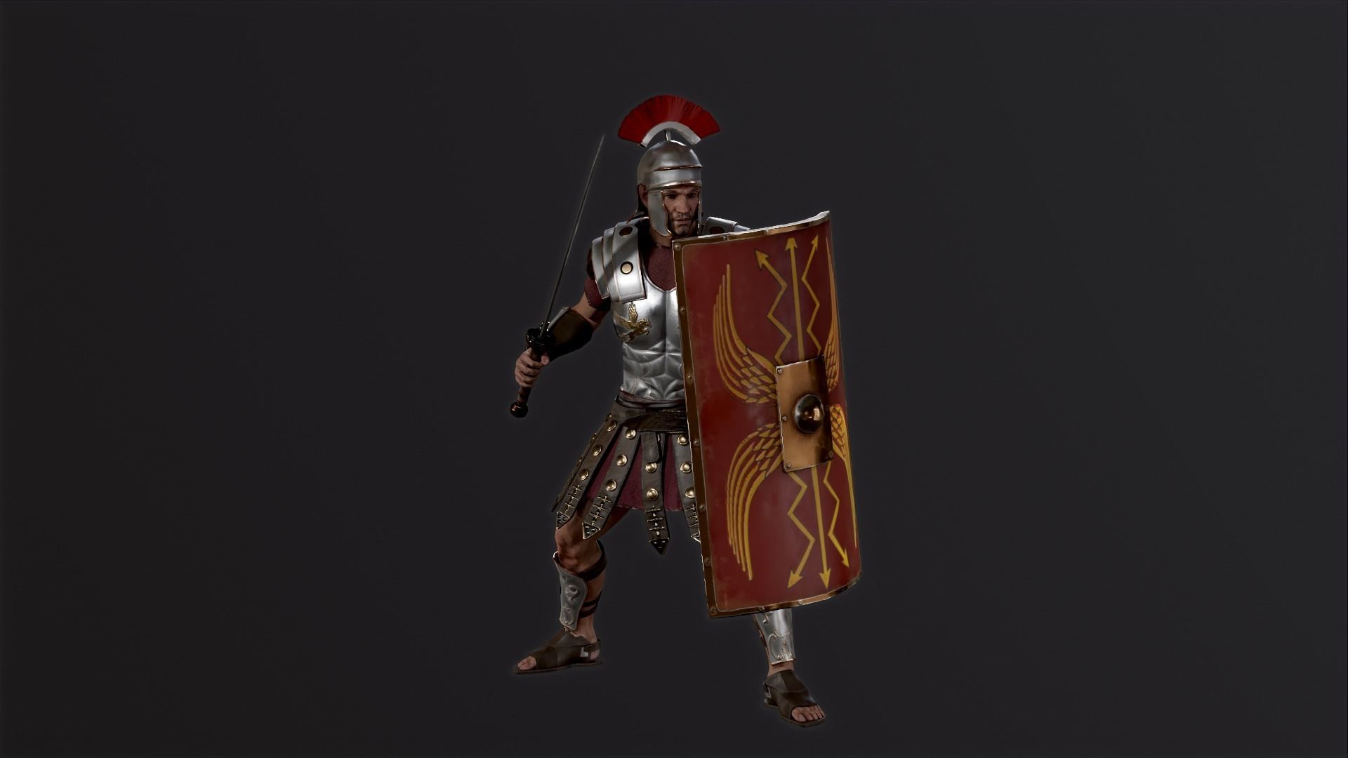 3D model Roman Centurion VR / AR / low-poly | CGTrader