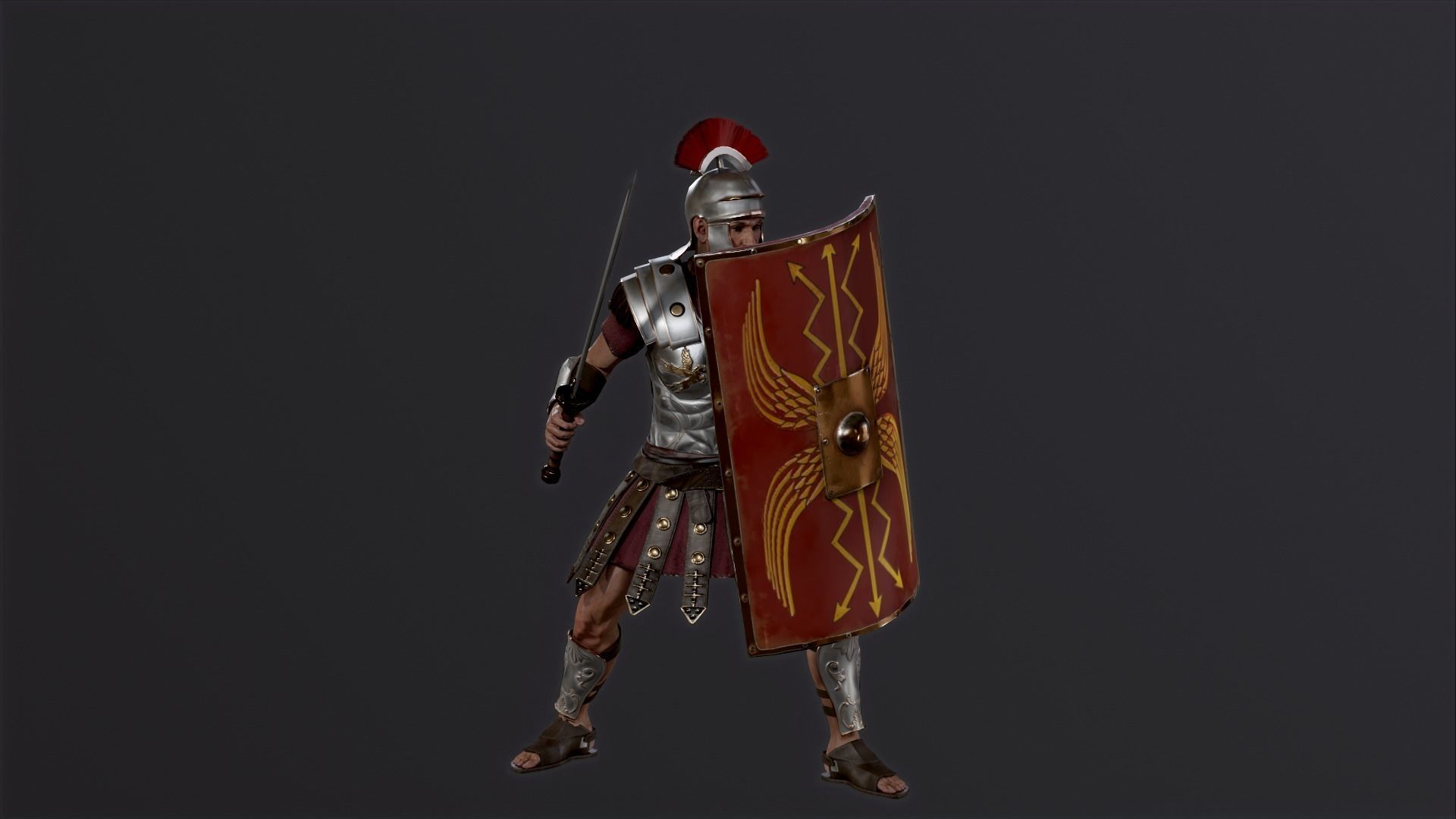 3D model Roman Centurion VR / AR / low-poly | CGTrader