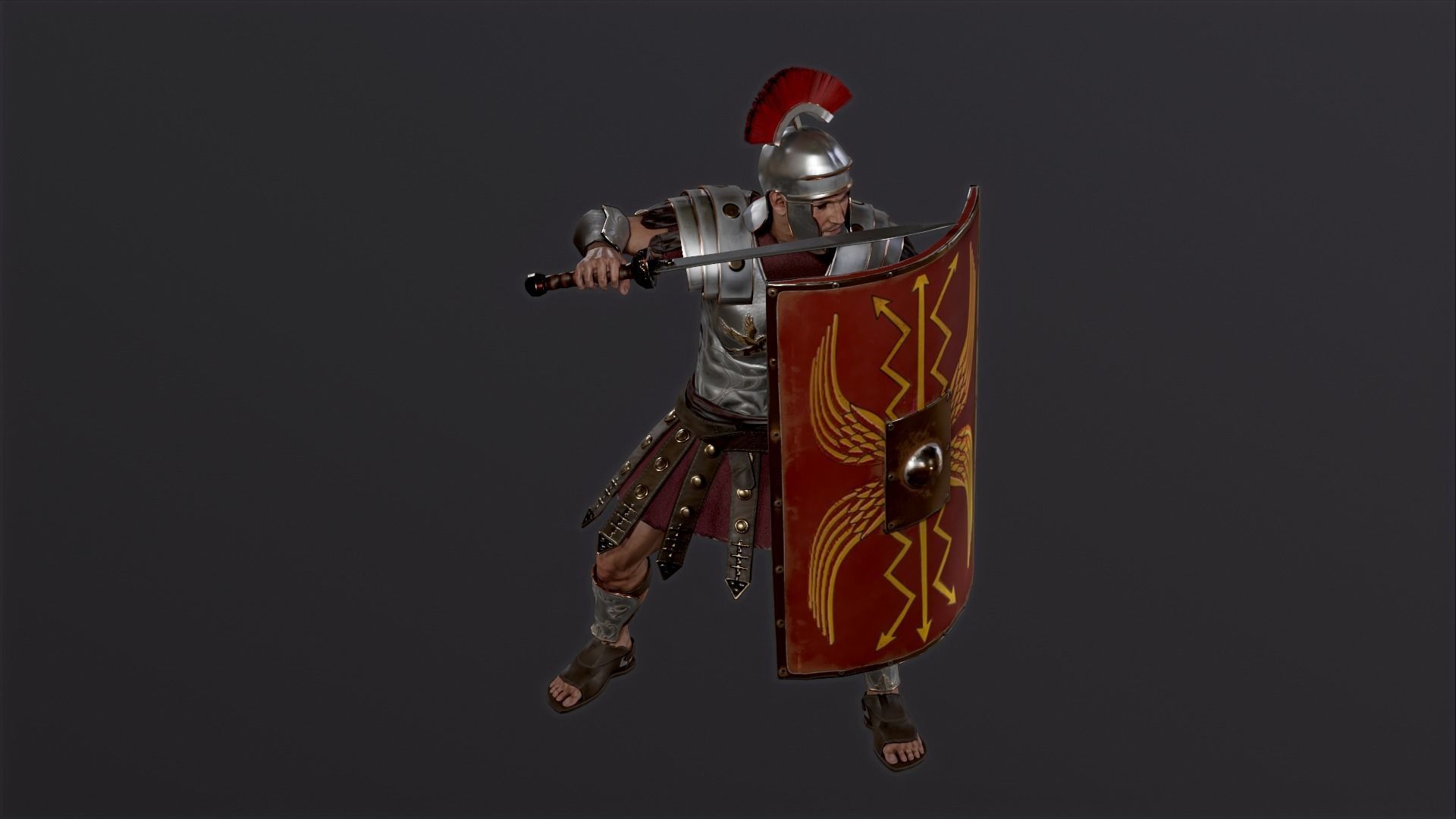 3D model Roman Centurion VR / AR / low-poly | CGTrader