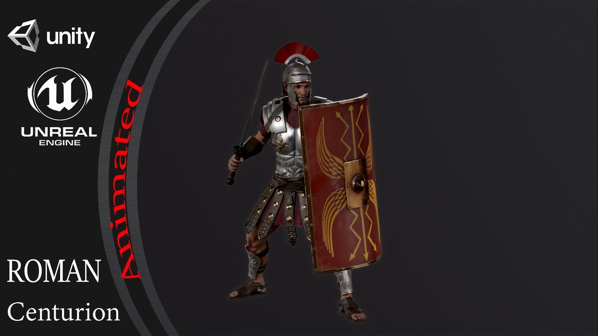 3D model Roman Centurion VR / AR / low-poly | CGTrader