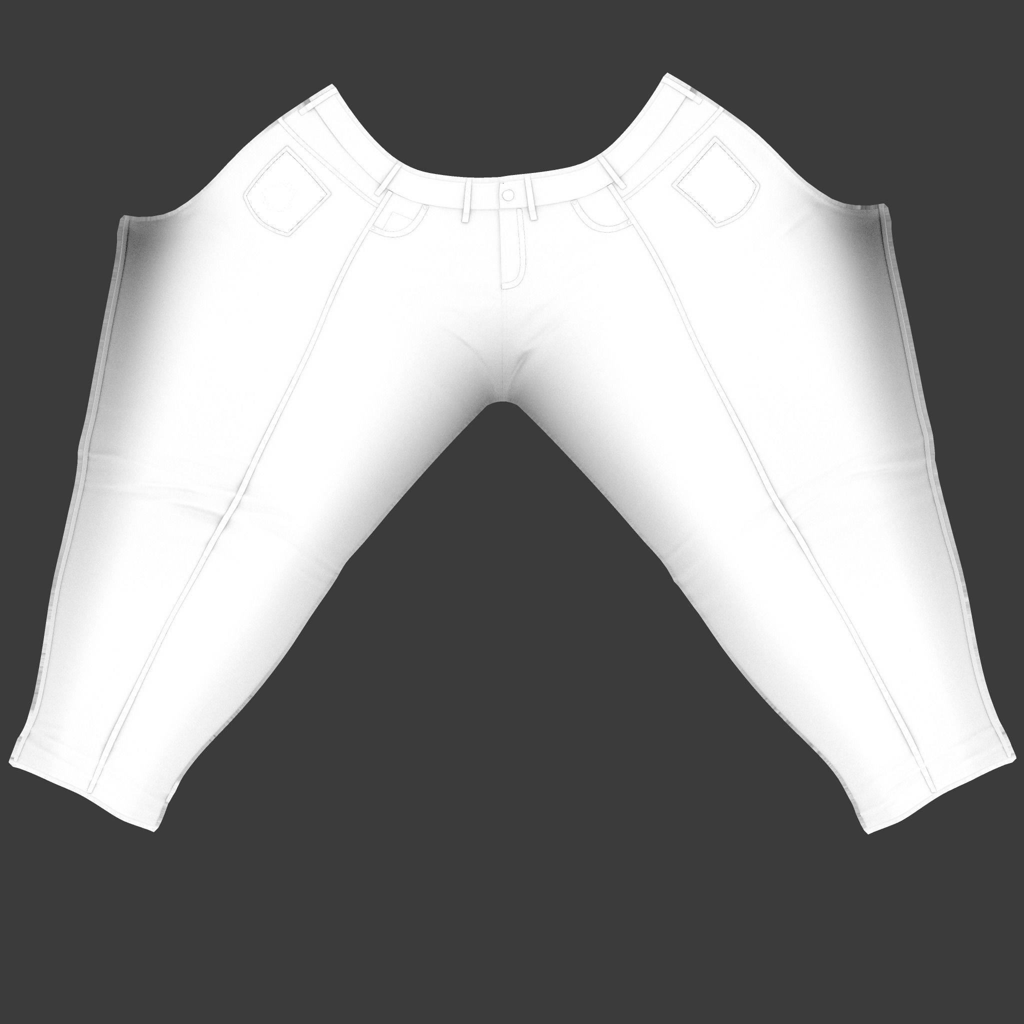 3D model Ladies Skinny Jeans Pants VR / AR / low-poly | CGTrader
