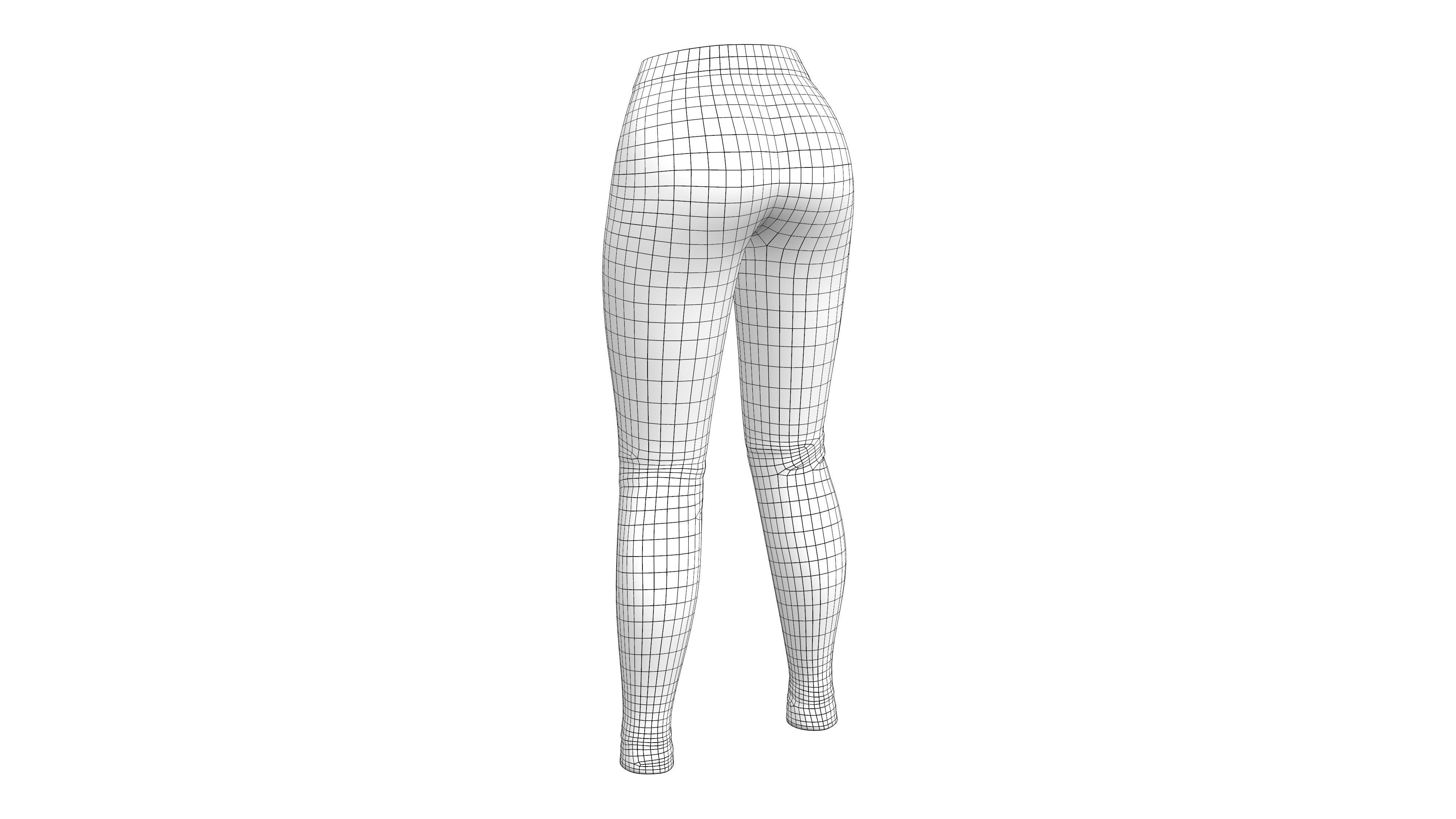 3D model Ladies Skinny Jeans Pants VR / AR / low-poly | CGTrader