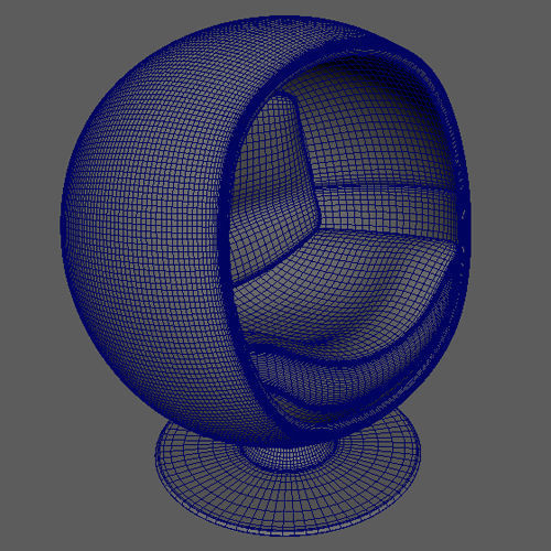 Spherical plastic chair 3D model | CGTrader