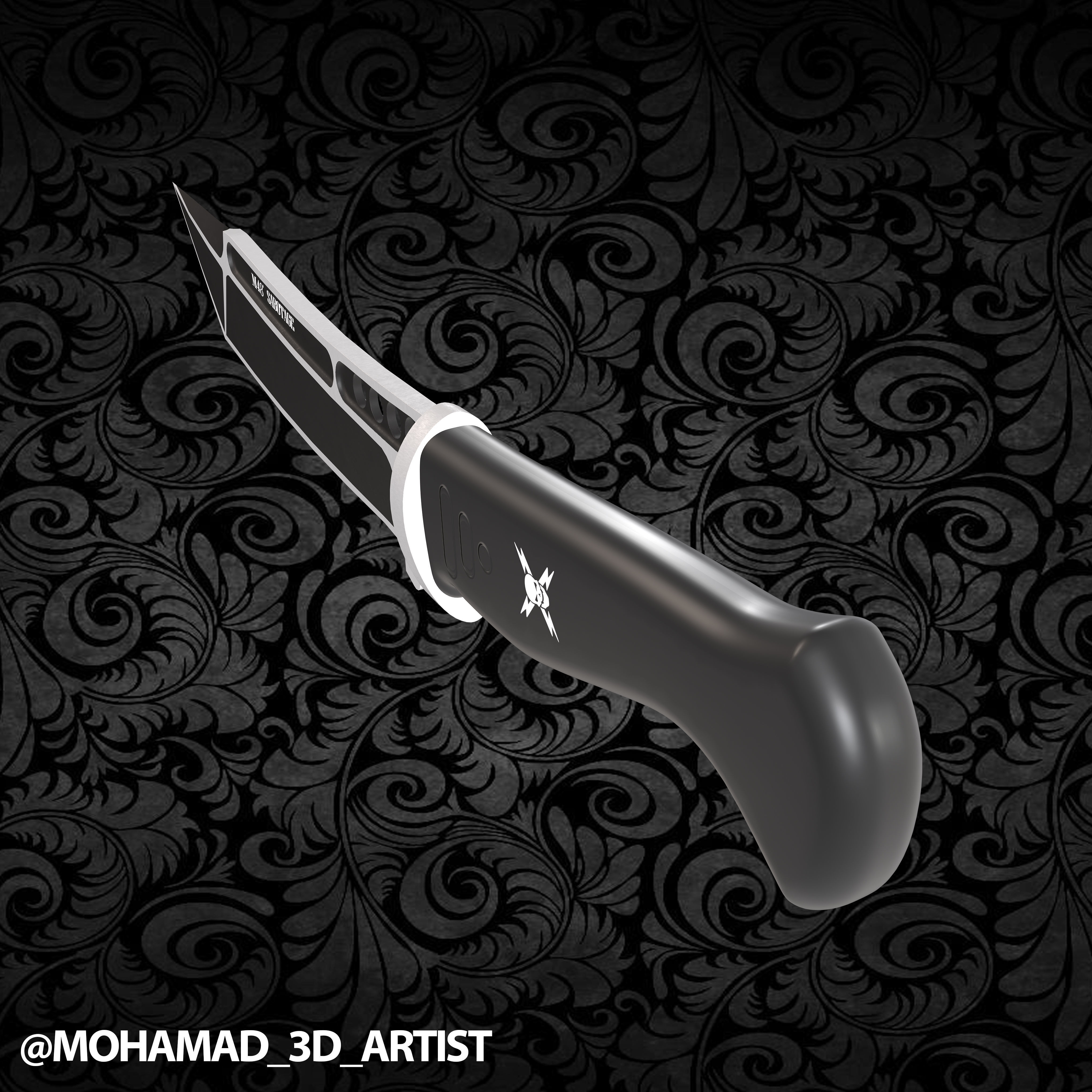 3D model tactical knife m48 sabotage VR / AR / low-poly | CGTrader