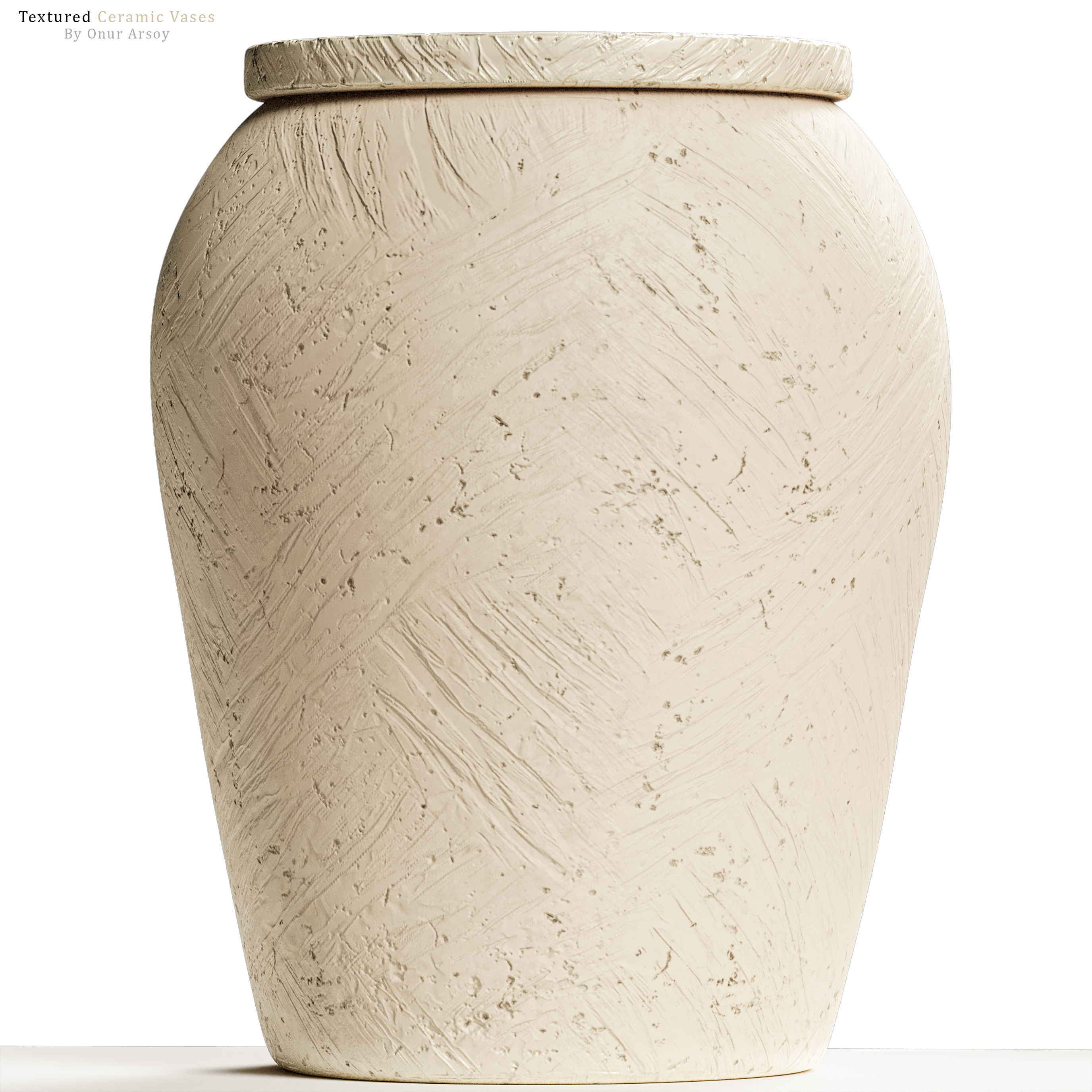Zara Home Textured Ceramic Vase Set 3D model | CGTrader