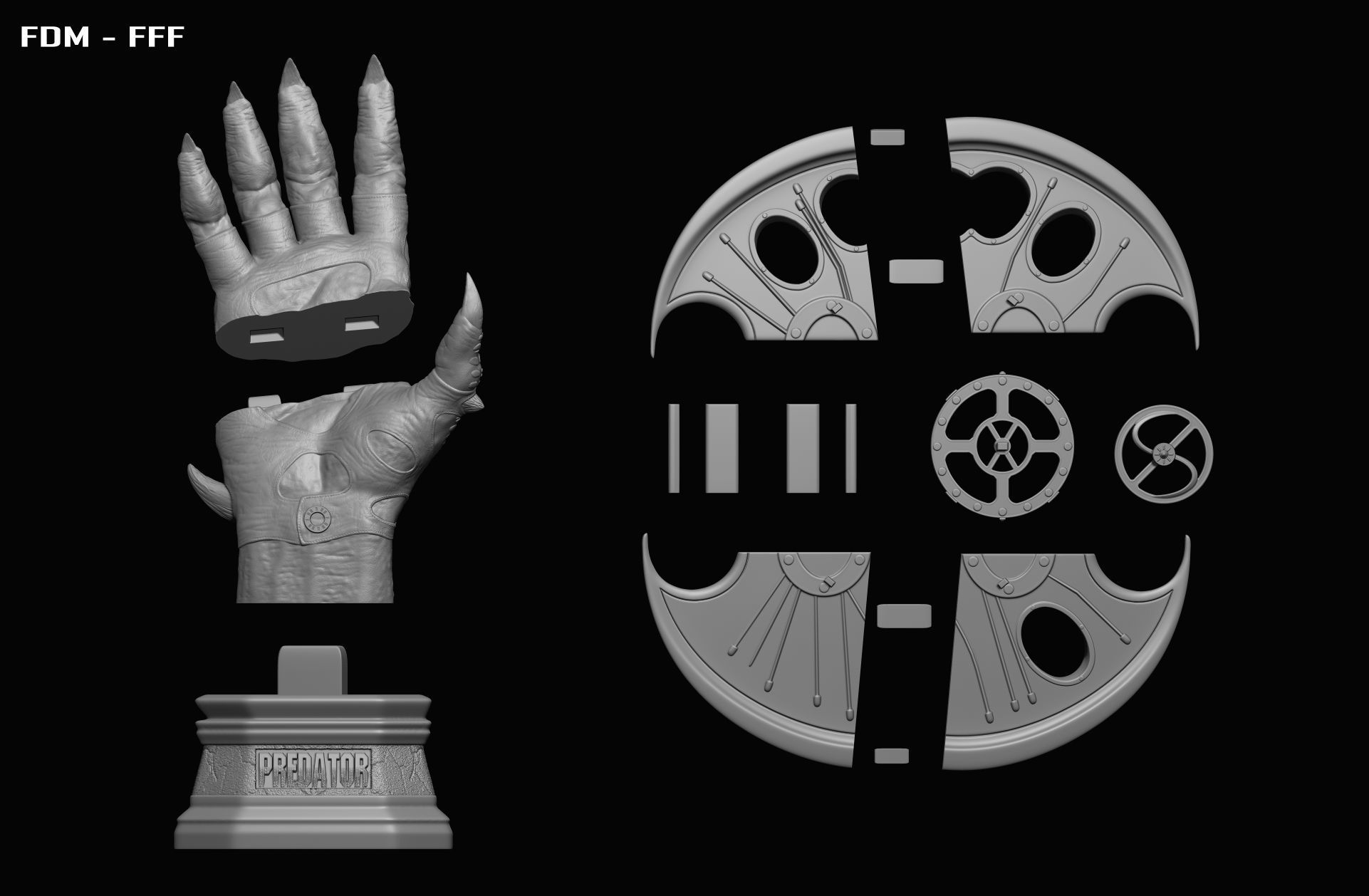 Predator 2 Smart Disc with Hand File STL OBJ for 3D Printing 3D model ...