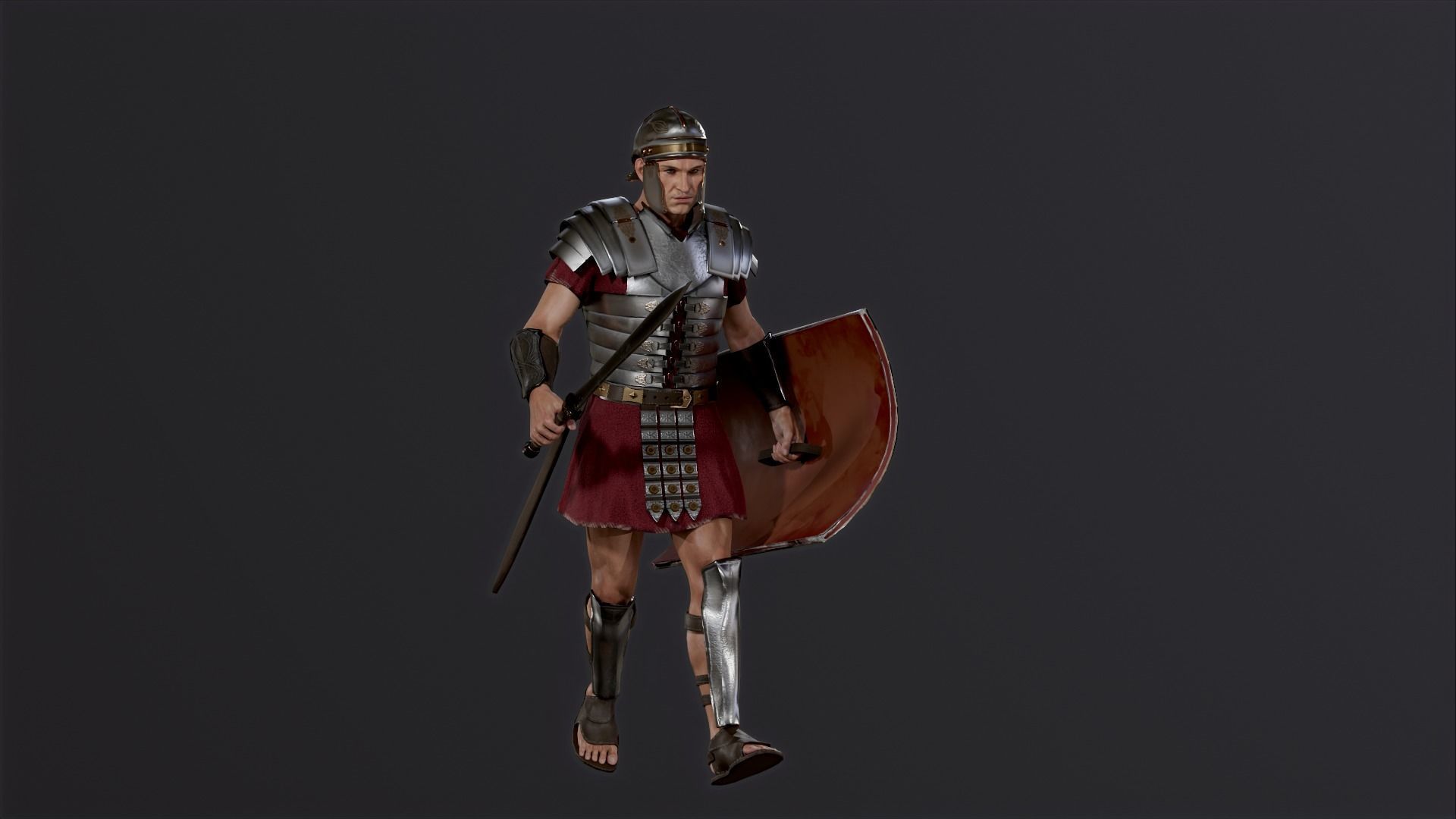 3D model Roman Soldier3 VR / AR / low-poly | CGTrader