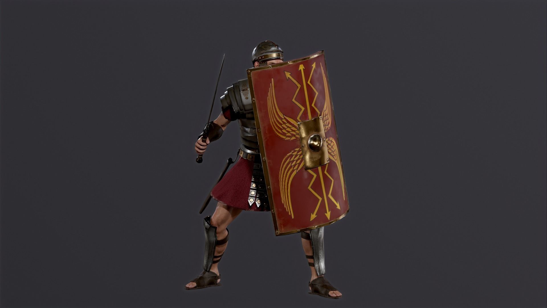 3D model Roman Soldier3 VR / AR / low-poly | CGTrader