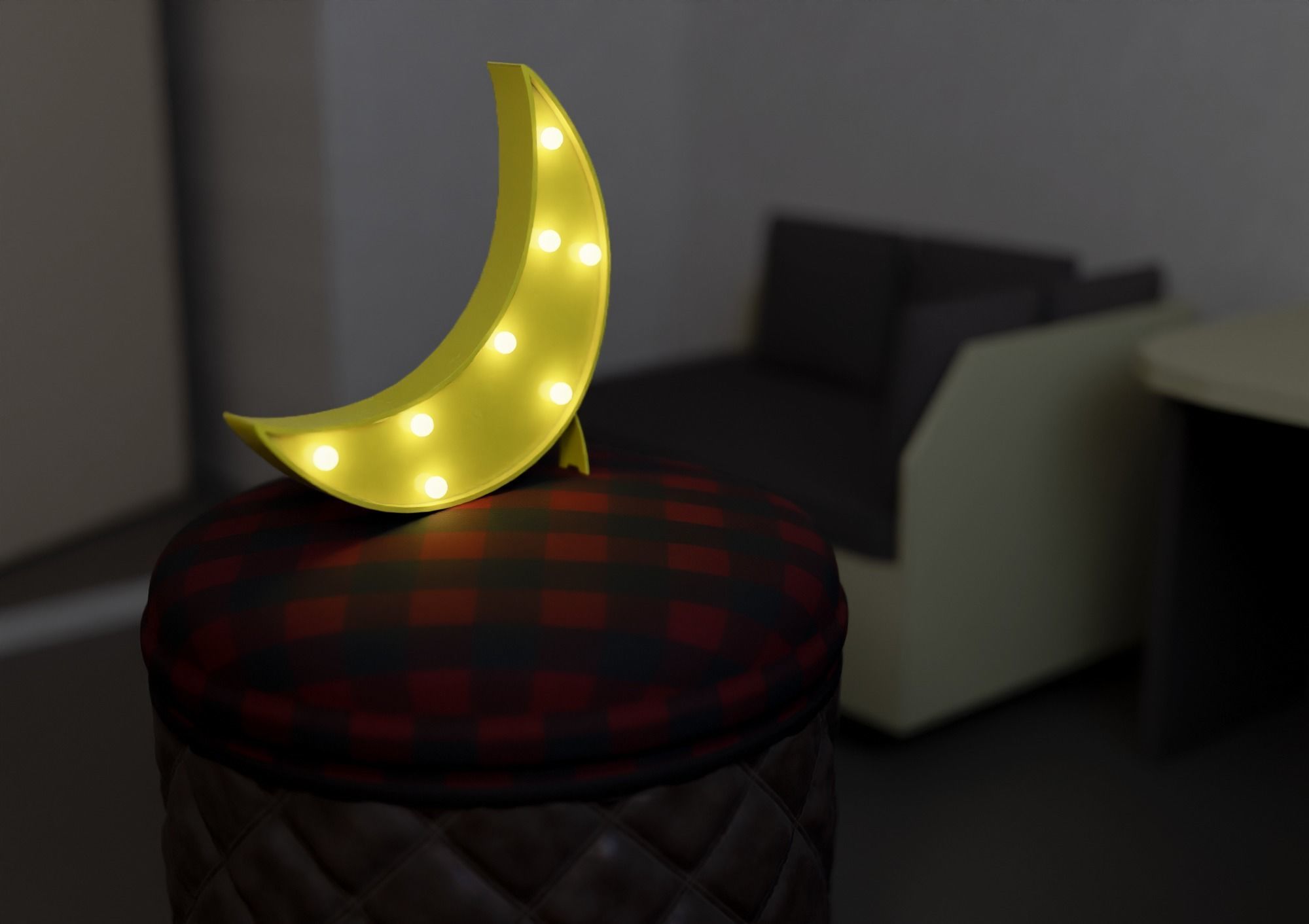 Moon-shaped Nightlight free VR / AR / low-poly 3D model | CGTrader