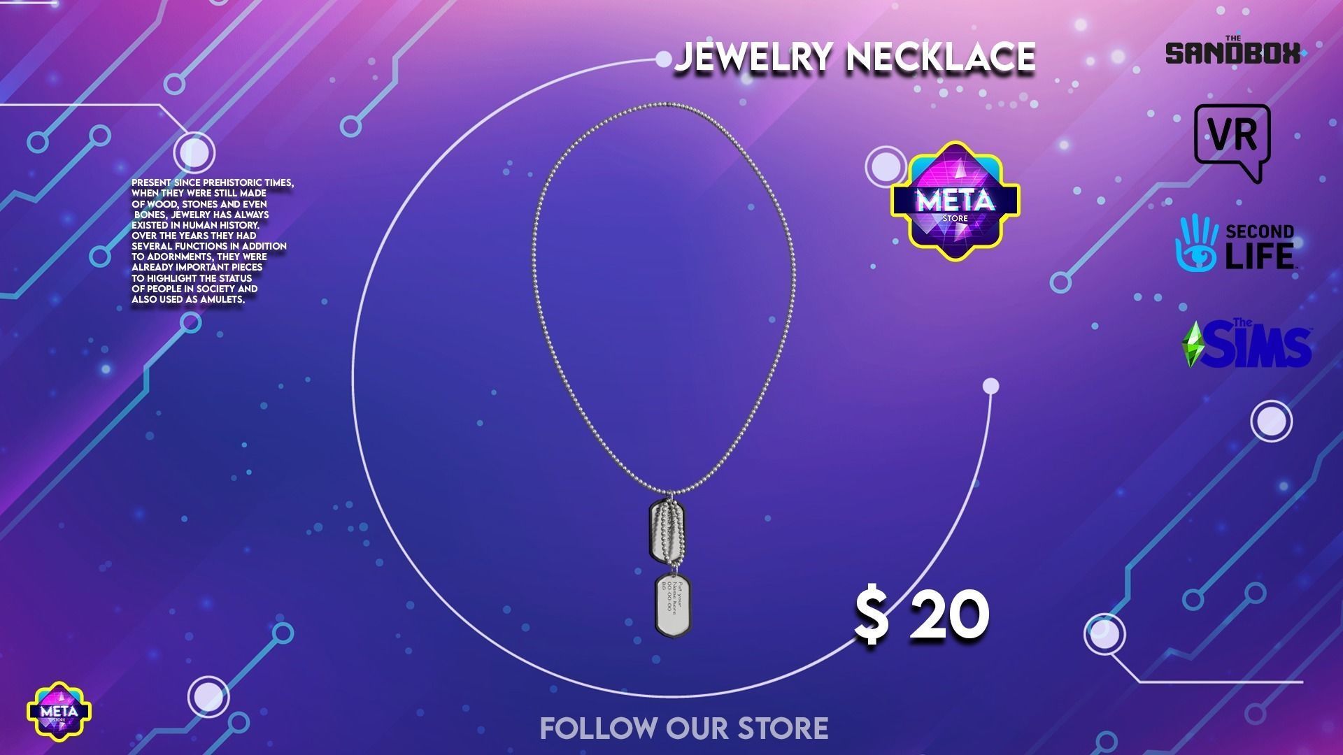 3D model Necklace Military Chain VR / AR / low-poly | CGTrader