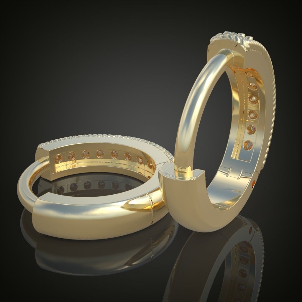 Exclusive Earrings model 3D printable model 0117-9ol 3D model 3D ...