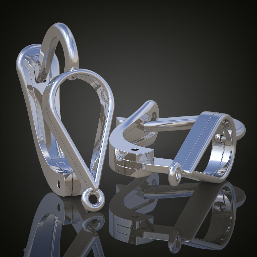 Earring 3d Model 3d Printable Model 0122 Free 3d Model 3d Printable