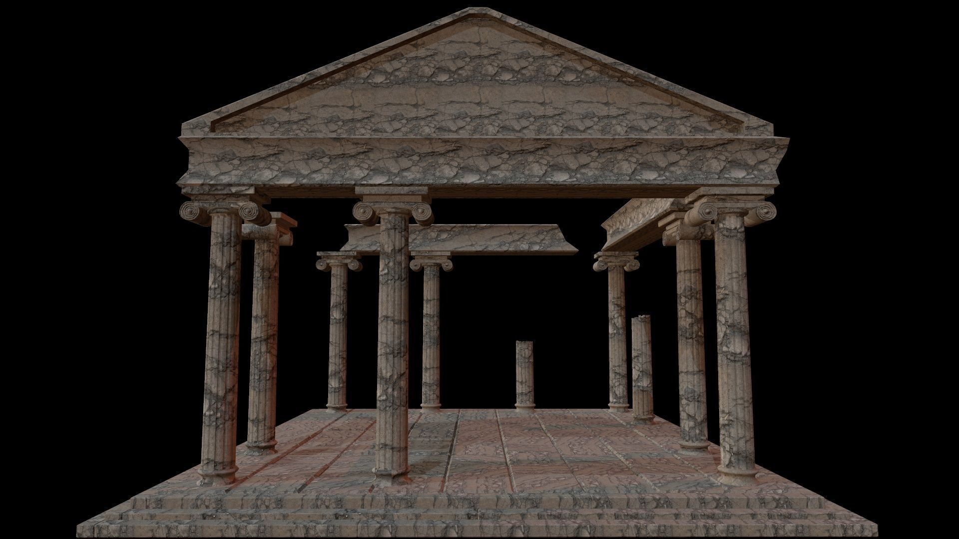 3D model Old Ionic Temple VR / AR / low-poly | CGTrader