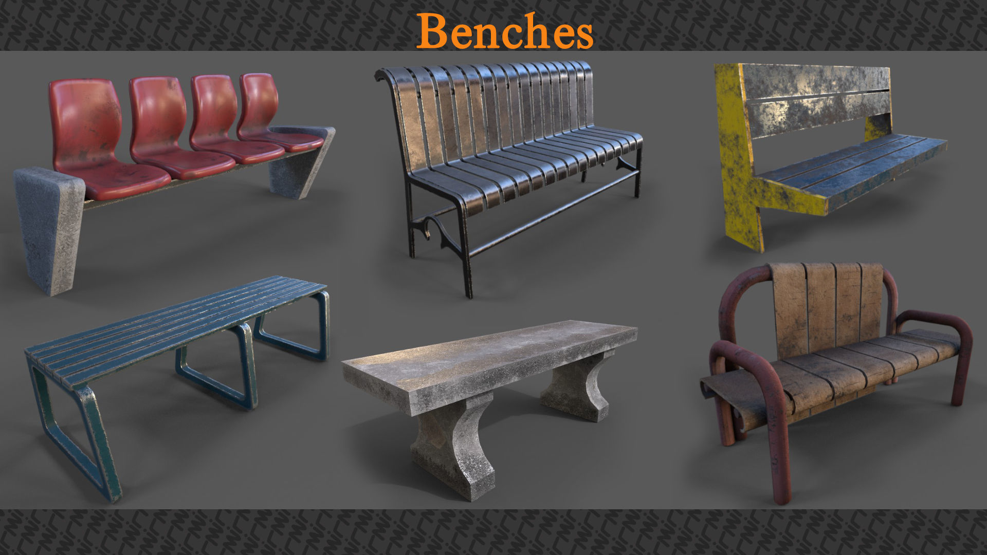 3D model City Props Low Poly vol 1 VR / AR / low-poly | CGTrader