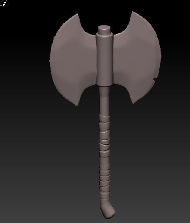 Axe Battle Axe Yellow from brawlhalla 3D model 3D printable | CGTrader