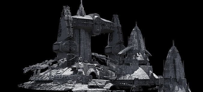 Jupiter Space station Kitbash 3 3D model | CGTrader