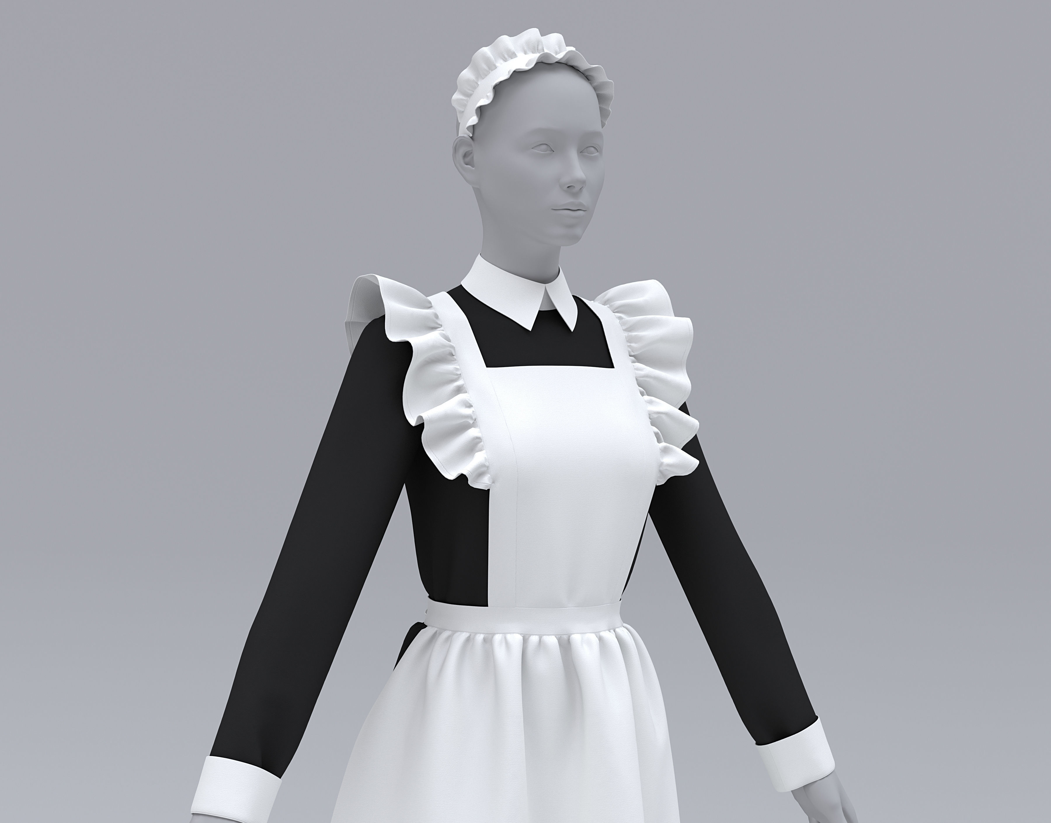 Maid Costume 3D model | CGTrader