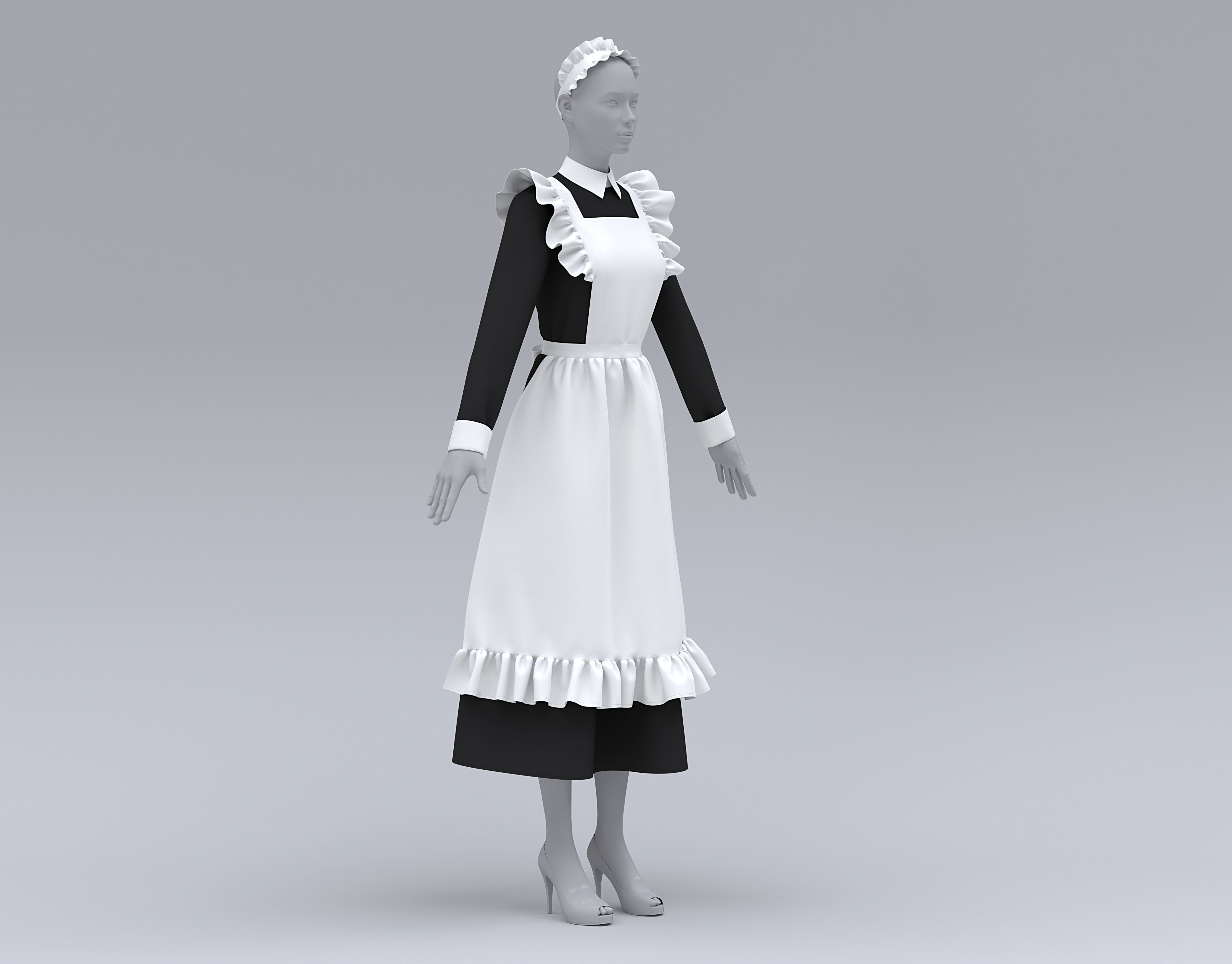 Maid Costume 3D model | CGTrader