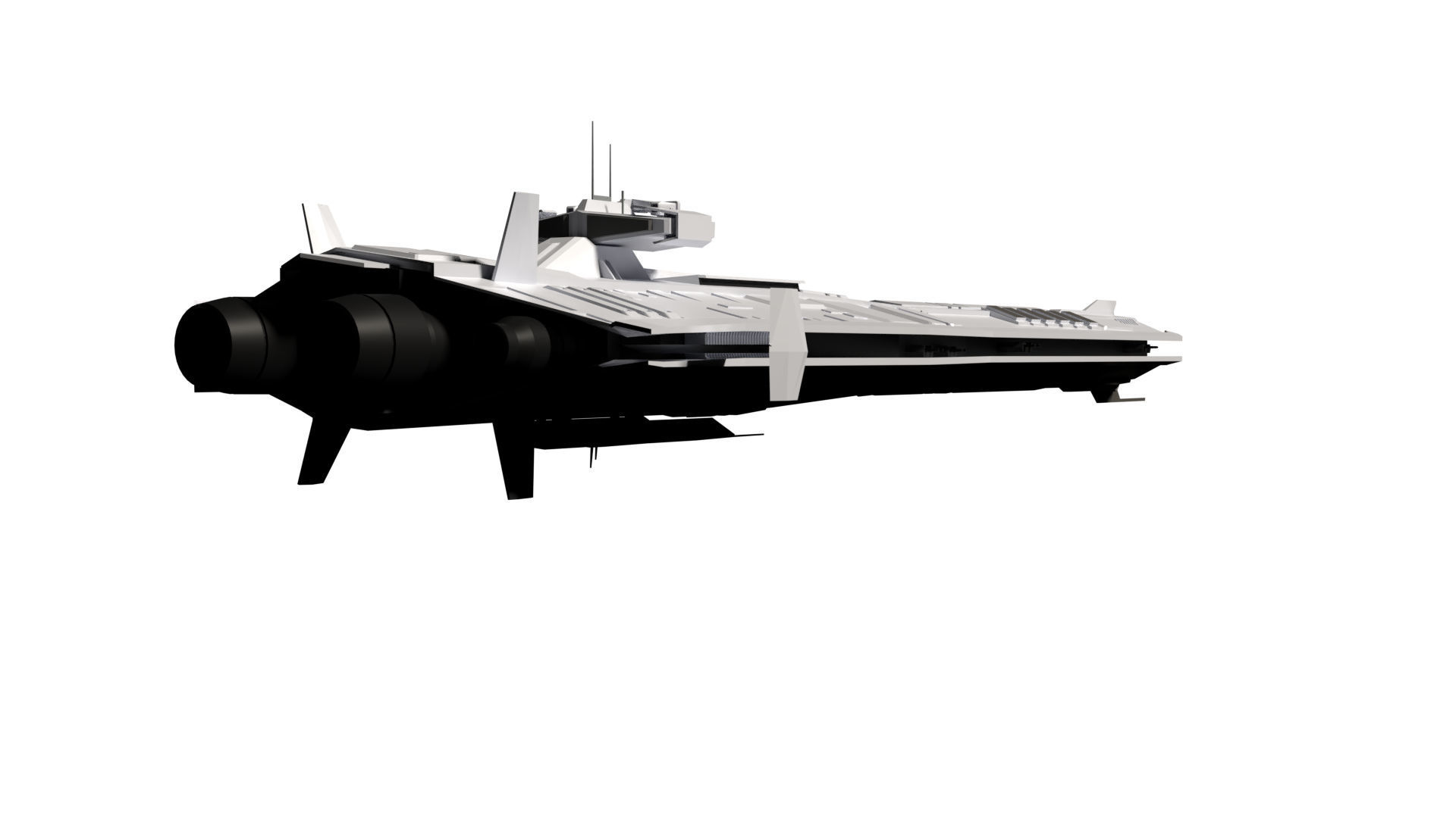 Futuristic Sci-Fi Space Heavy Cruiser 3D model | CGTrader