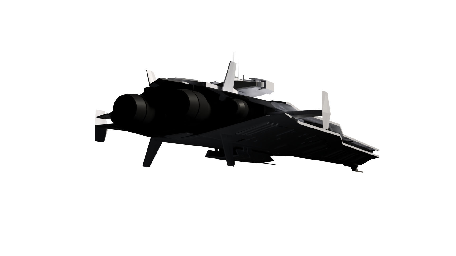 Futuristic Sci-Fi Space Heavy Cruiser 3D model | CGTrader