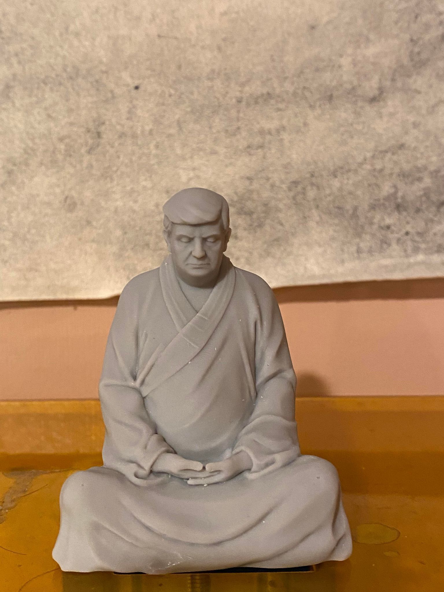 Meditate Zen Buddha Donald J Trump pose 3D model 3D printable | CGTrader
