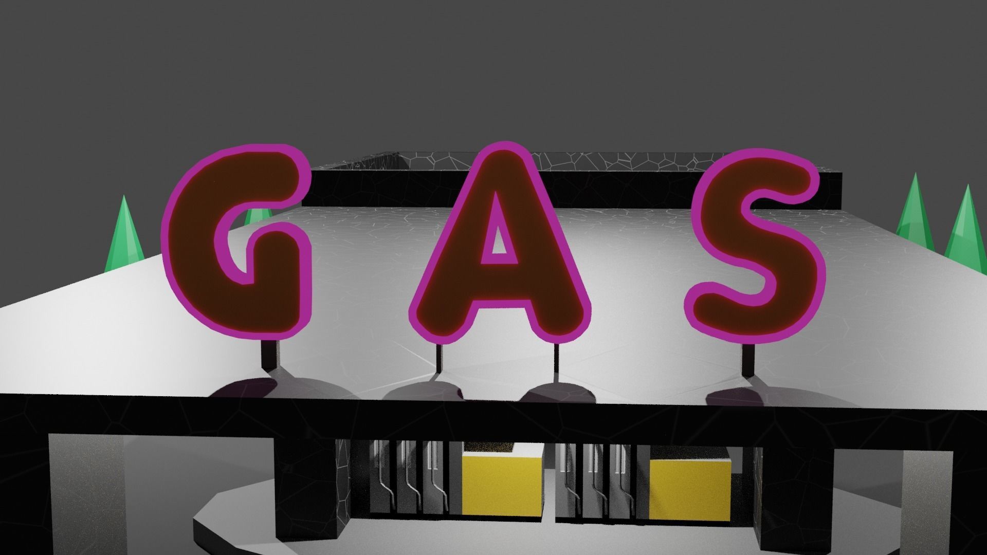 3D model Gas Stantion VR / AR / low-poly | CGTrader