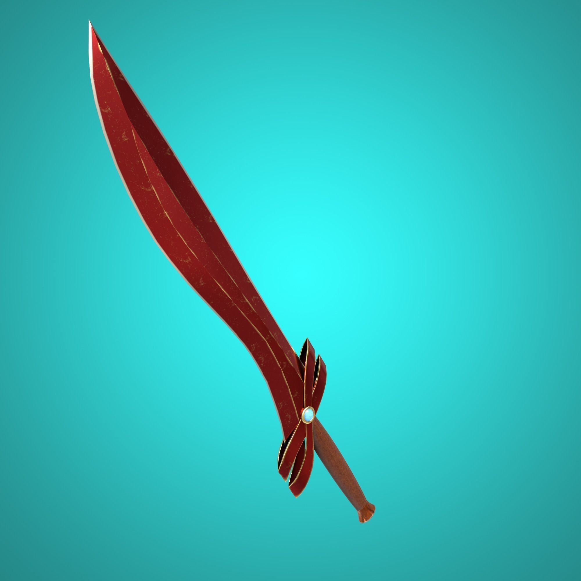 3D model Short bloody blade VR / AR / low-poly | CGTrader
