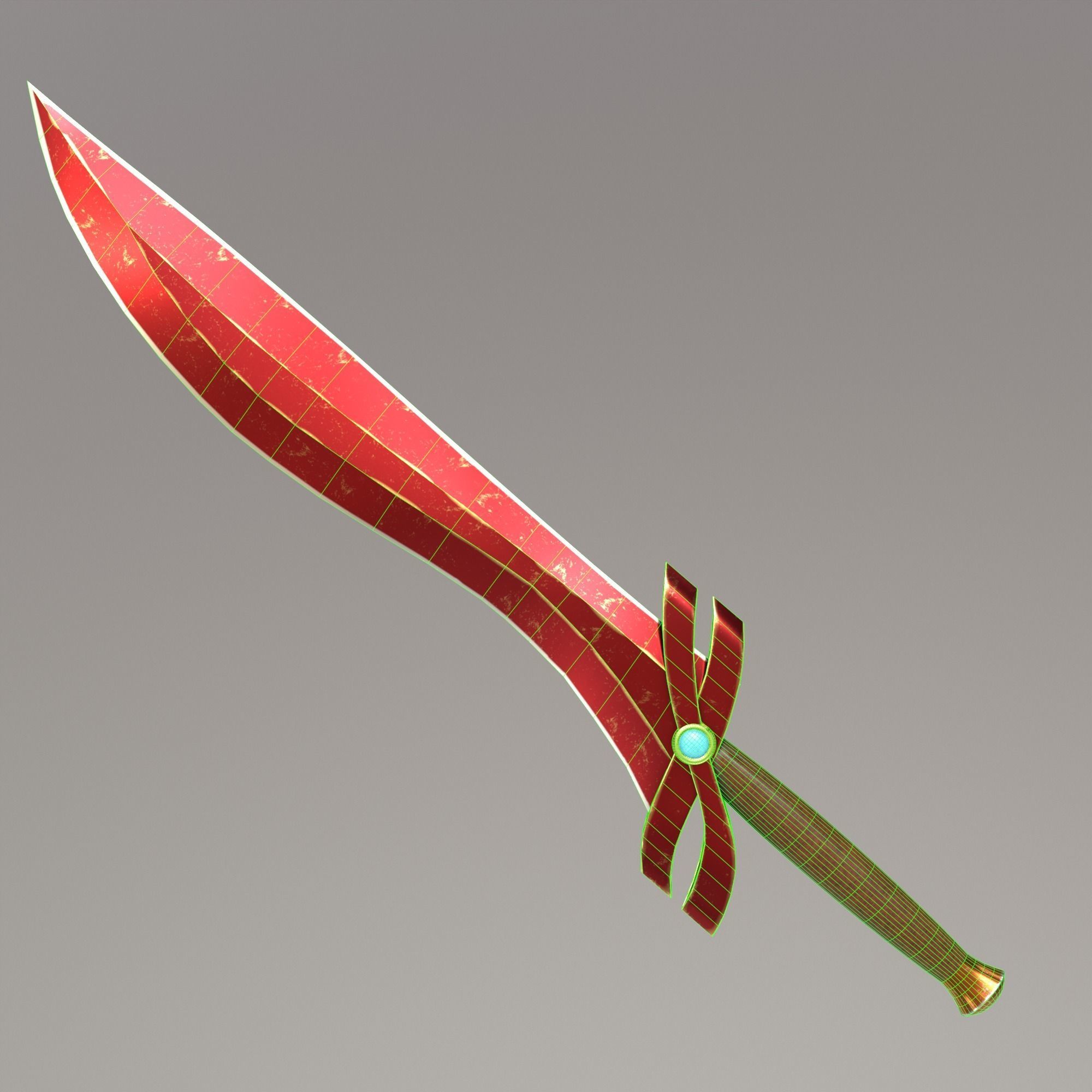 3D model Short bloody blade VR / AR / low-poly | CGTrader