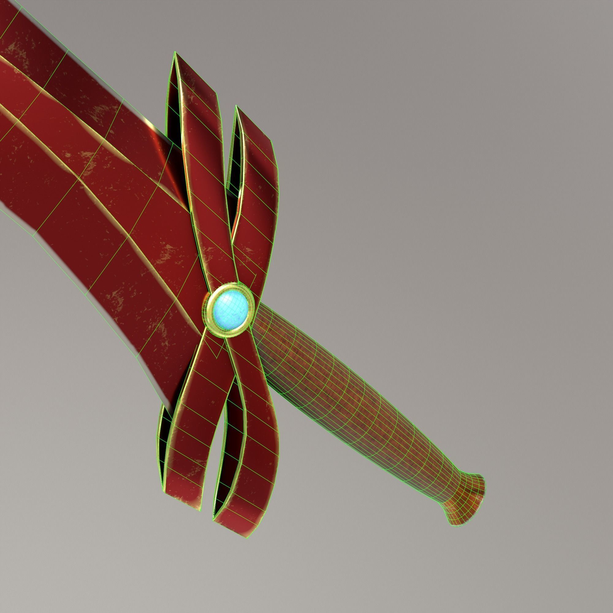 3D model Short bloody blade VR / AR / low-poly | CGTrader