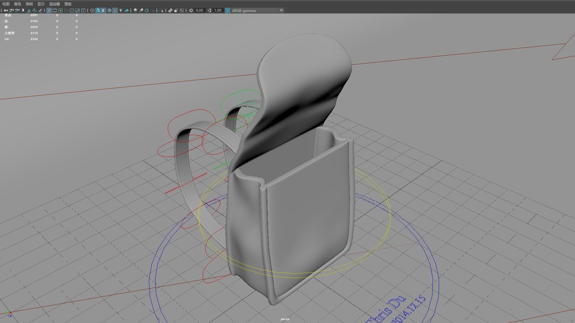 Cartoon backpack child character Shoulders bag luggage rig 3D model ...