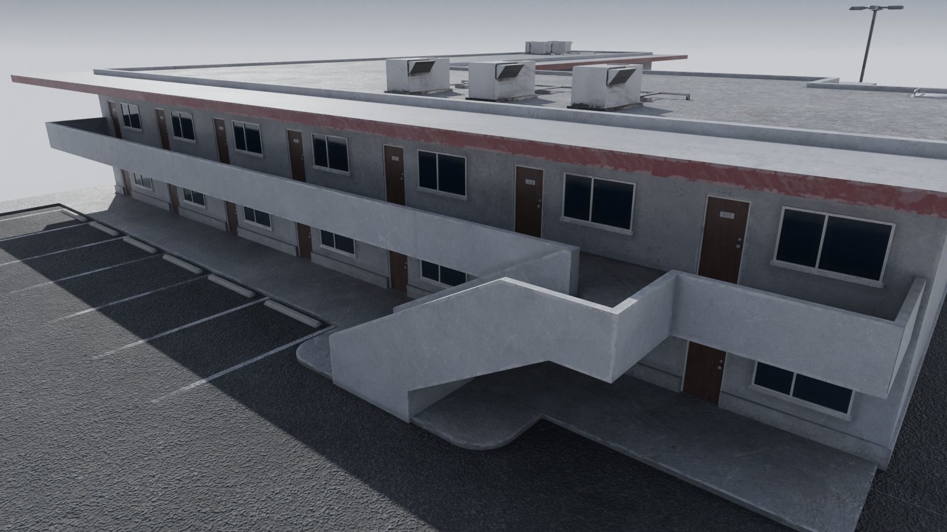 3D model Retro Motel Scene with 4K Textures VR / AR / low-poly | CGTrader