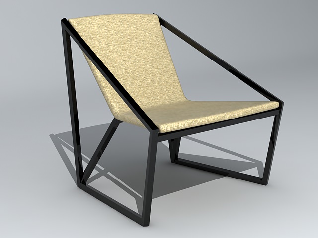 Chair with frame and fabric free 3D model | CGTrader