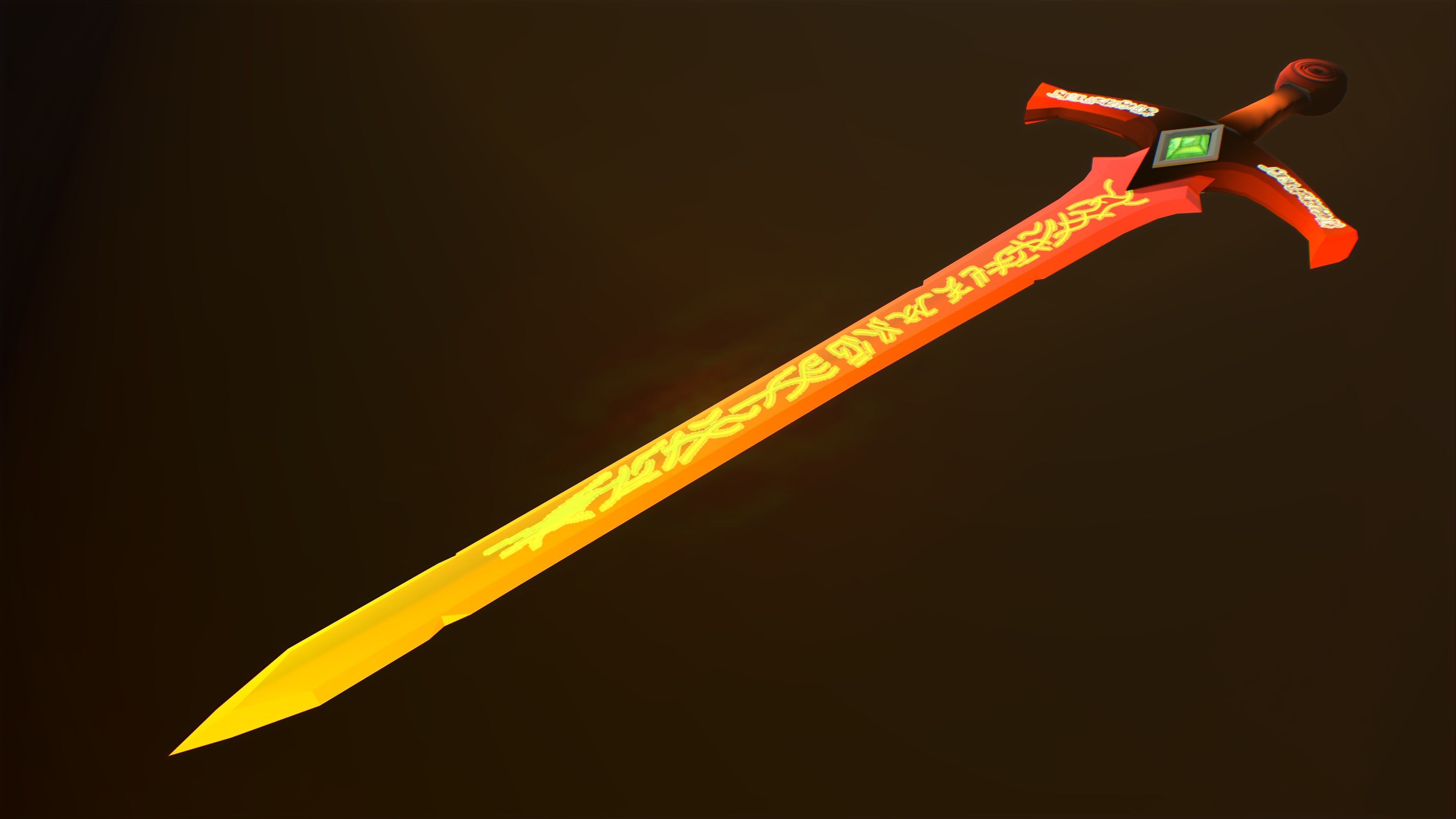 3D model hand-painted hell sword VR / AR / low-poly | CGTrader