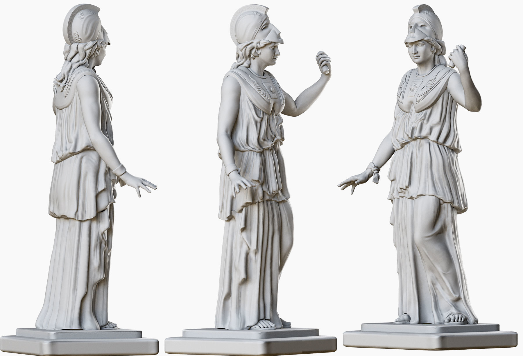 Afina statue of greek goddess 3D model 3D printable | CGTrader