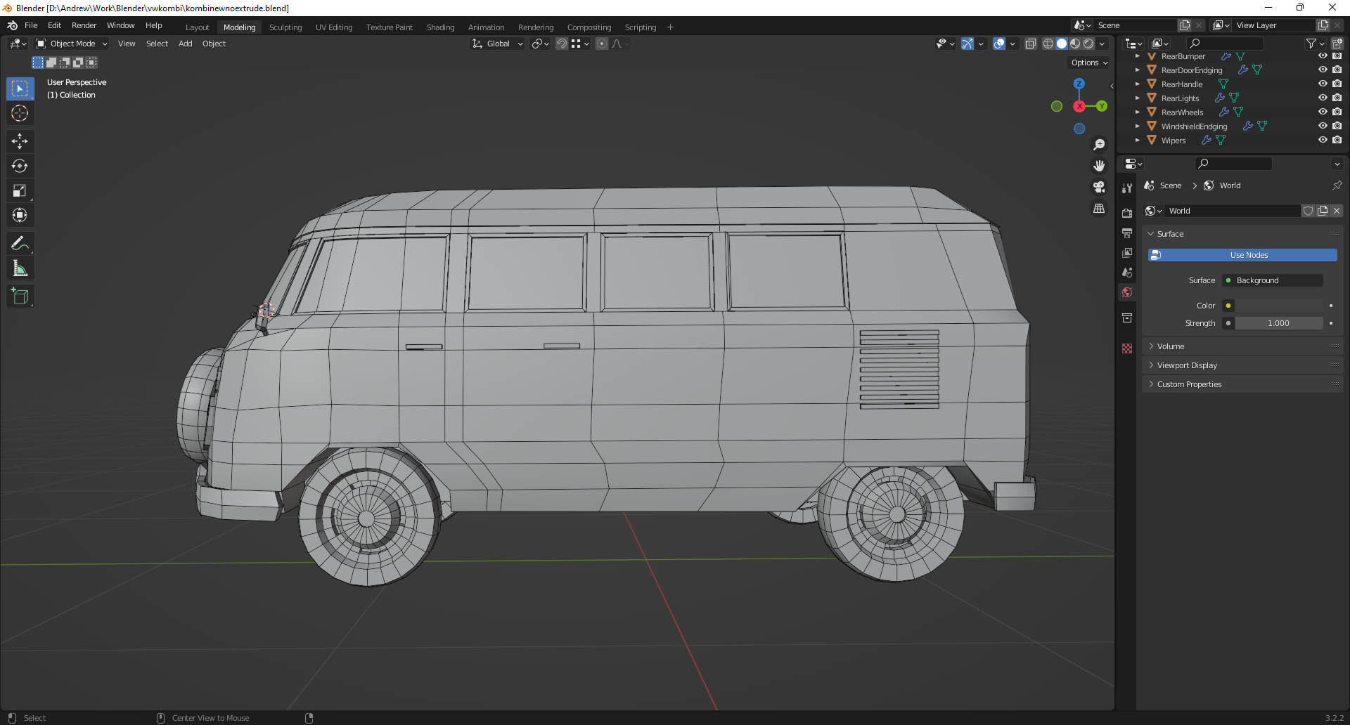 3D model Low-Poly Volkswagen Transporter T1 VR / AR / low-poly | CGTrader