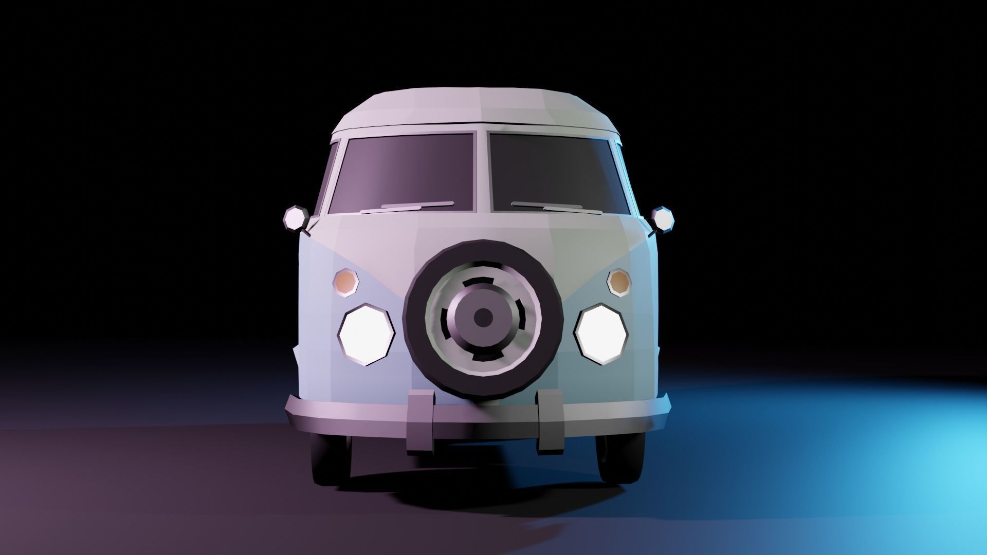 3D model Low-Poly Volkswagen Transporter T1 VR / AR / low-poly | CGTrader