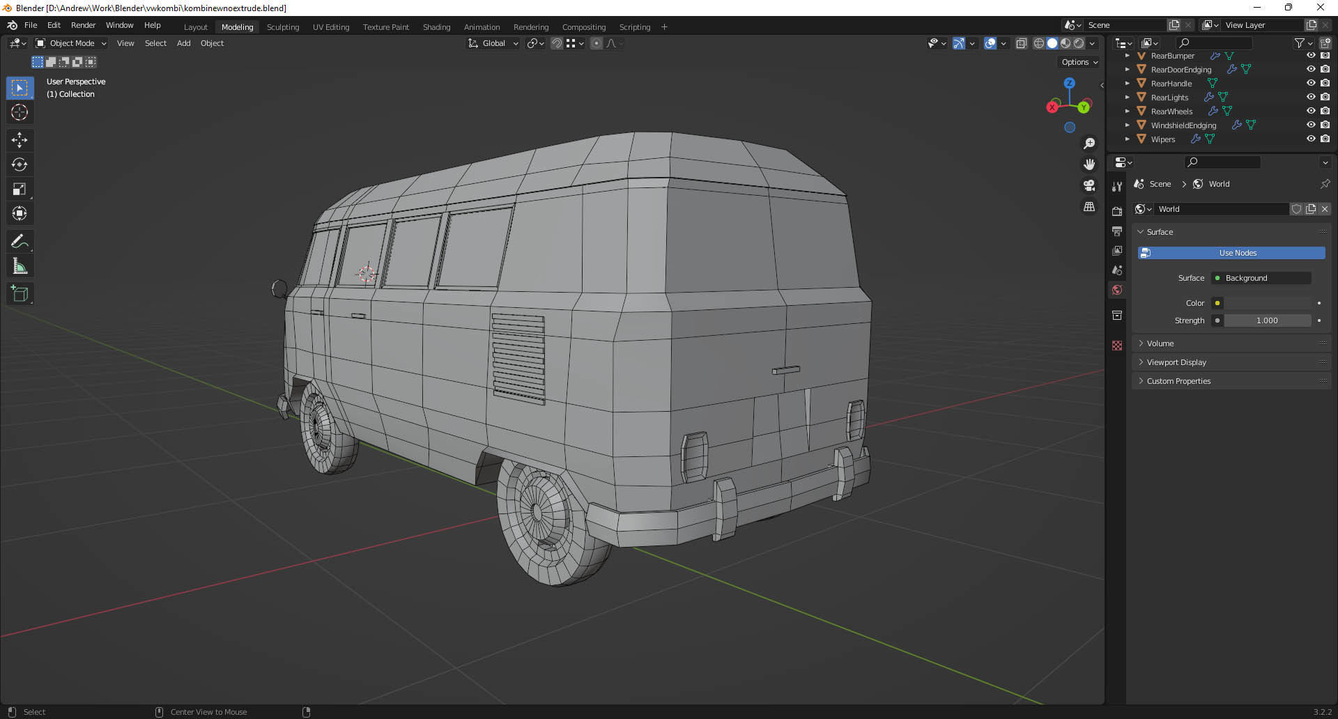 3D model Low-Poly Volkswagen Transporter T1 VR / AR / low-poly | CGTrader