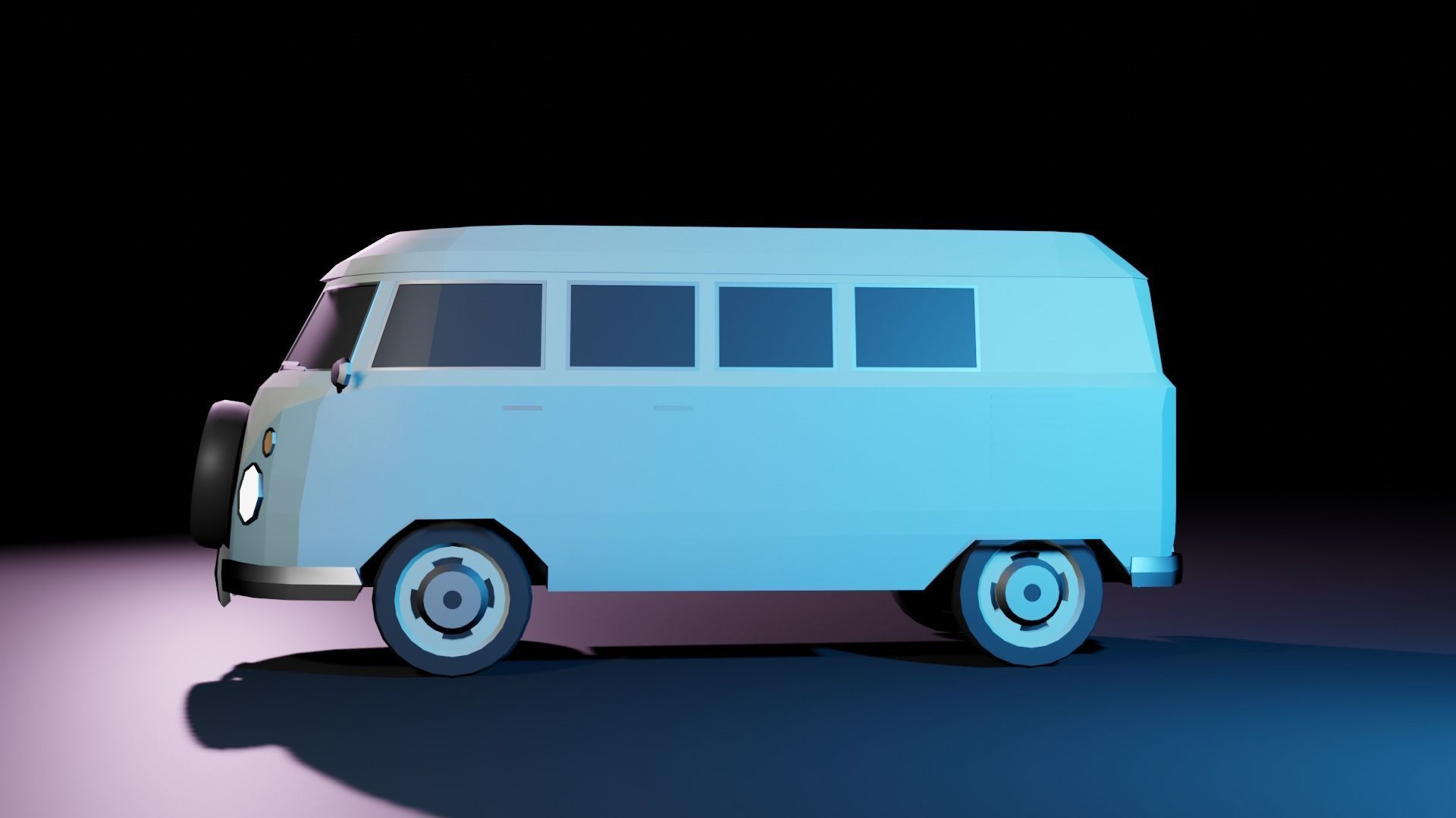 3D model Low-Poly Volkswagen Transporter T1 VR / AR / low-poly | CGTrader