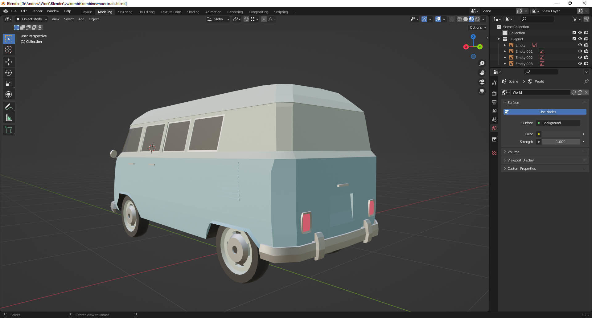 3D model Low-Poly Volkswagen Transporter T1 VR / AR / low-poly | CGTrader