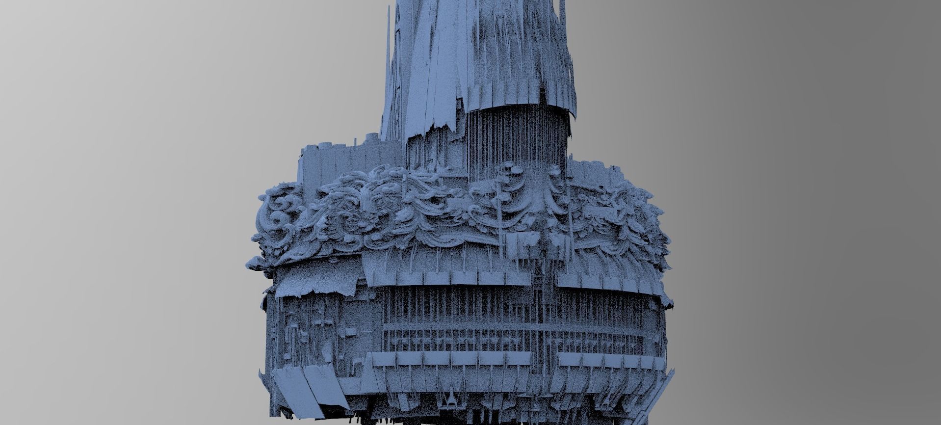 Ocean Cyberpunk tower 1 3D model | CGTrader