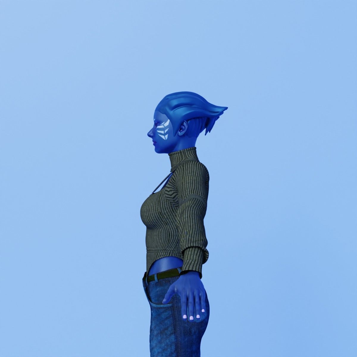 rendered in blander 3D model rigged | CGTrader