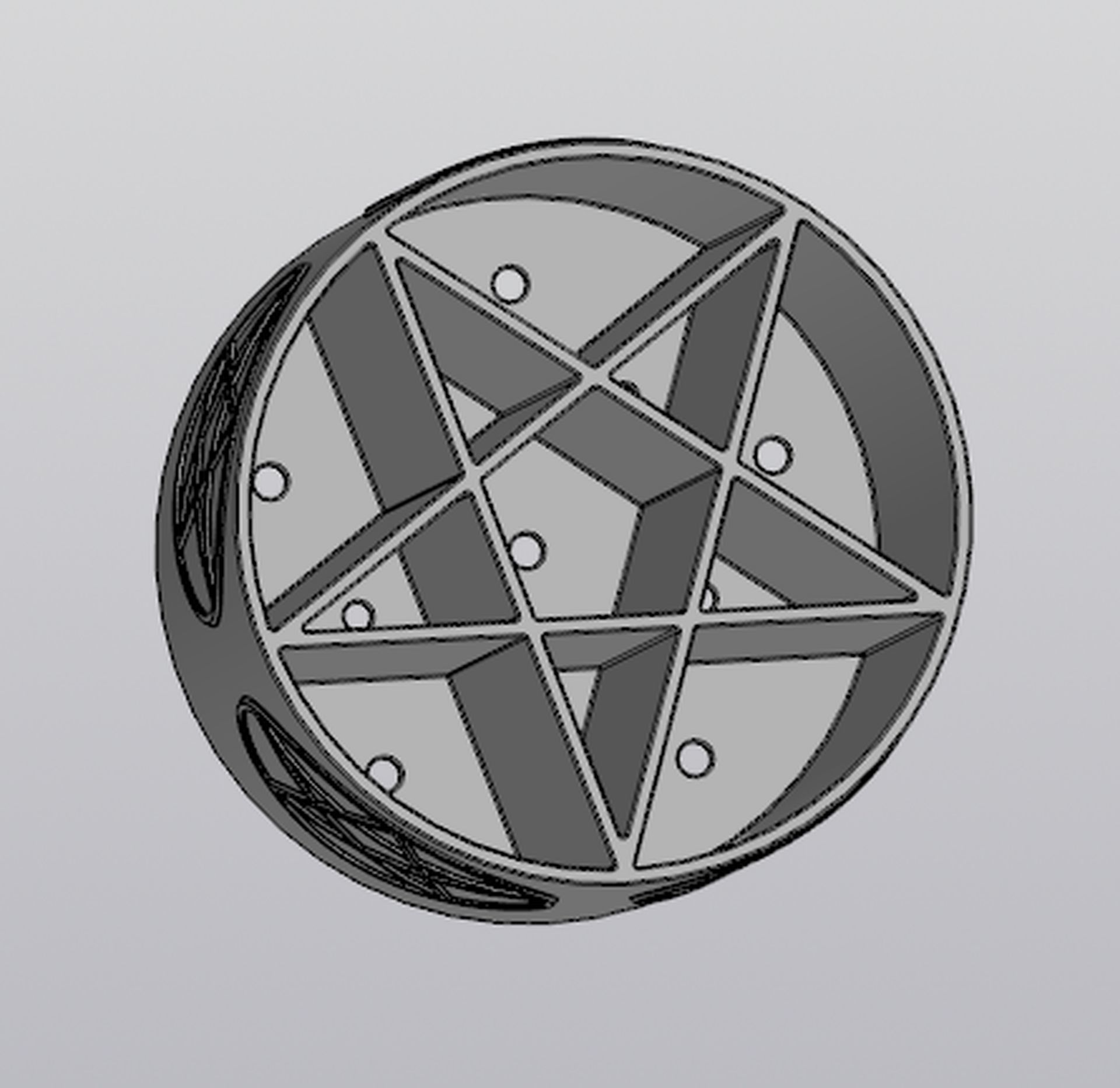 Pentagram planter 3D model 3D printable | CGTrader