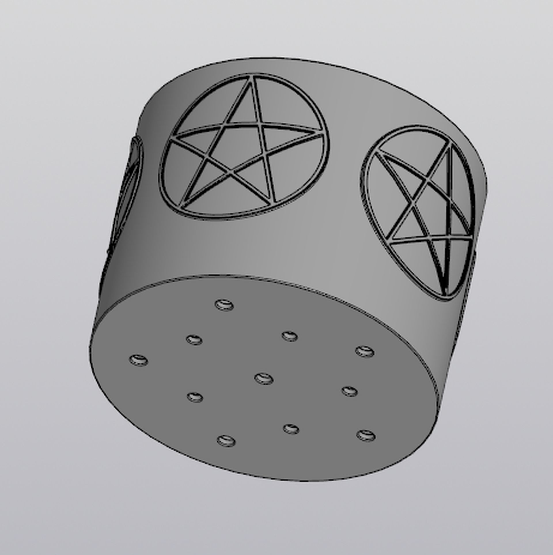 Pentagram planter 3D model 3D printable | CGTrader