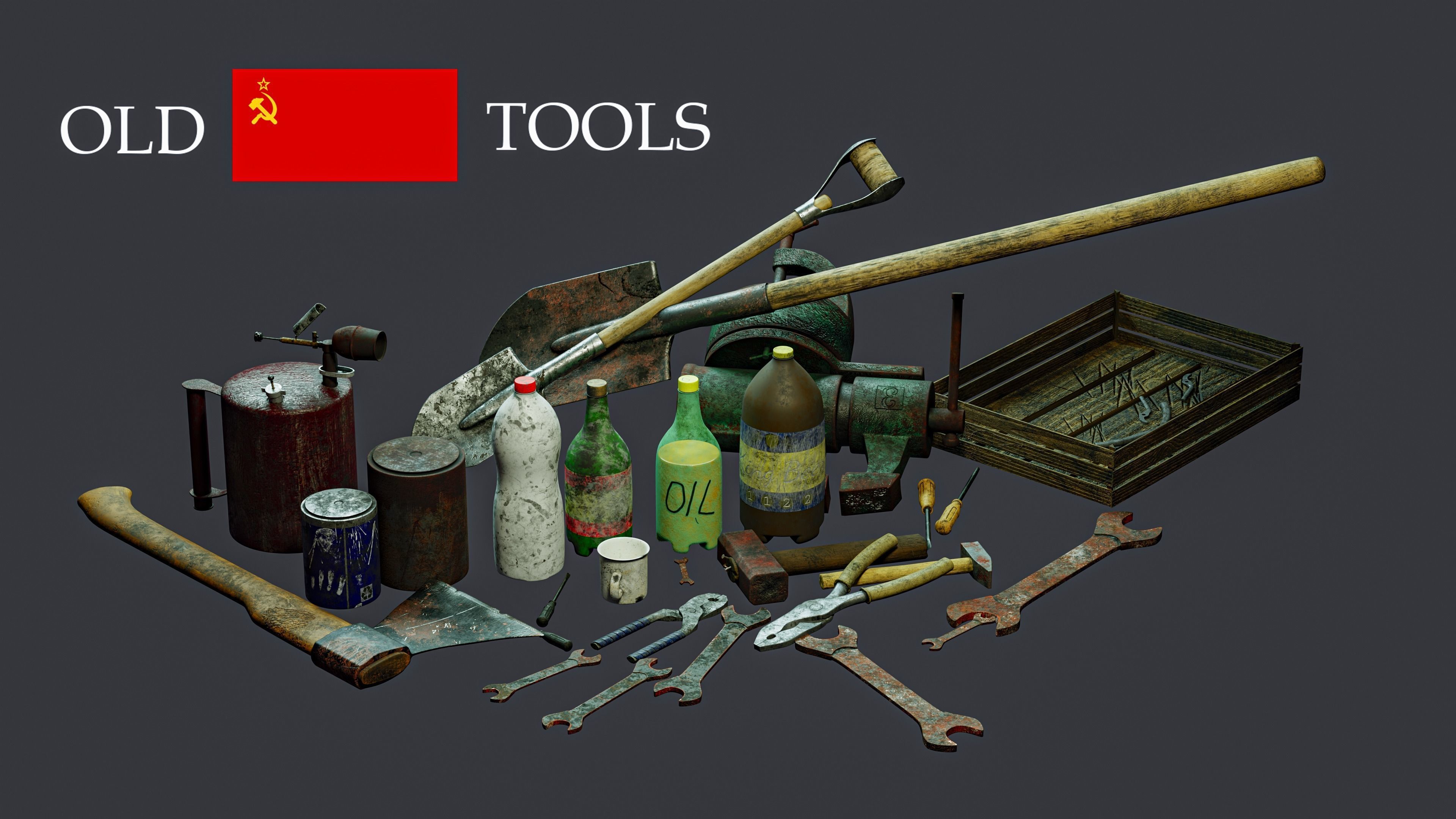 Old Soviet Tools 3D model | CGTrader