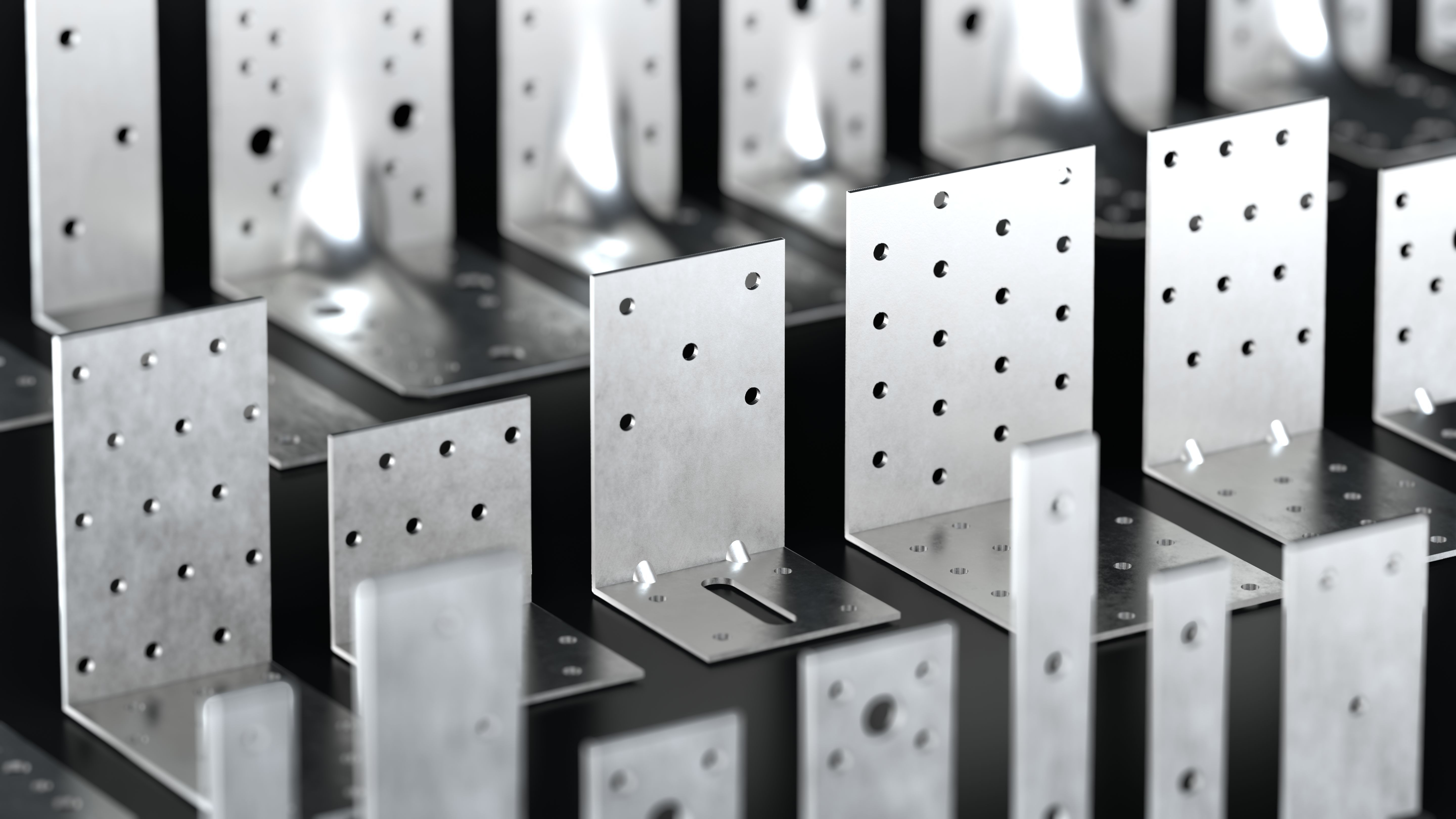 stainless steel angle brackets 53 parts collection 3D model | CGTrader