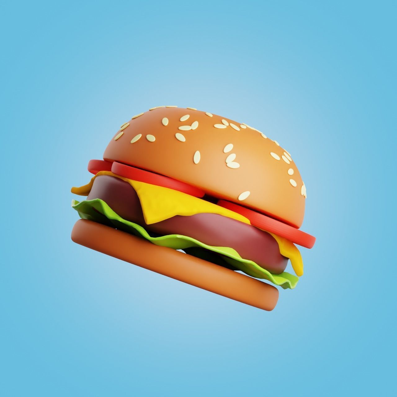 stylized burger free VR / AR / low-poly 3D model | CGTrader